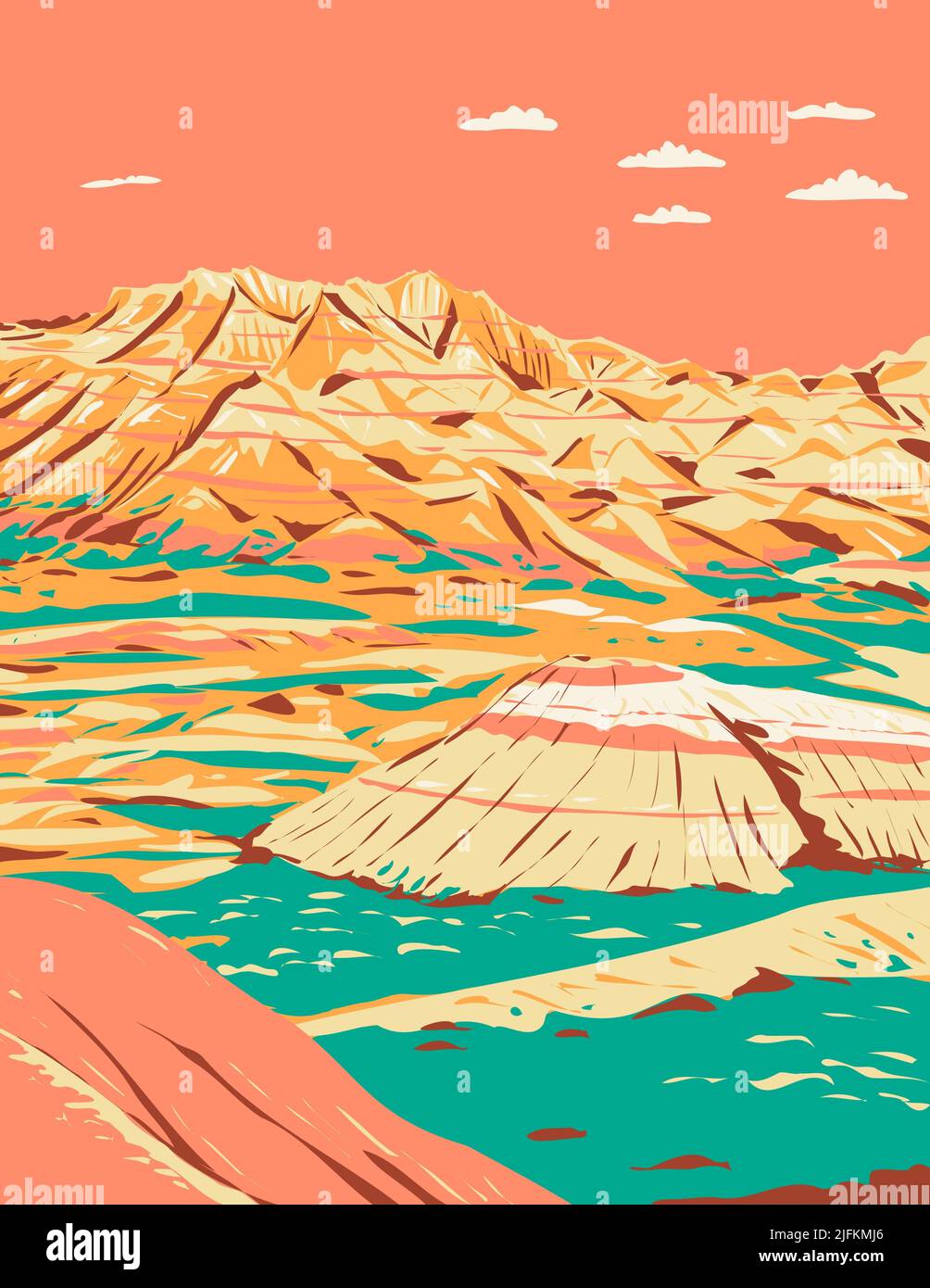 Badlands rock formation graphic hi-res stock photography and images - Alamy