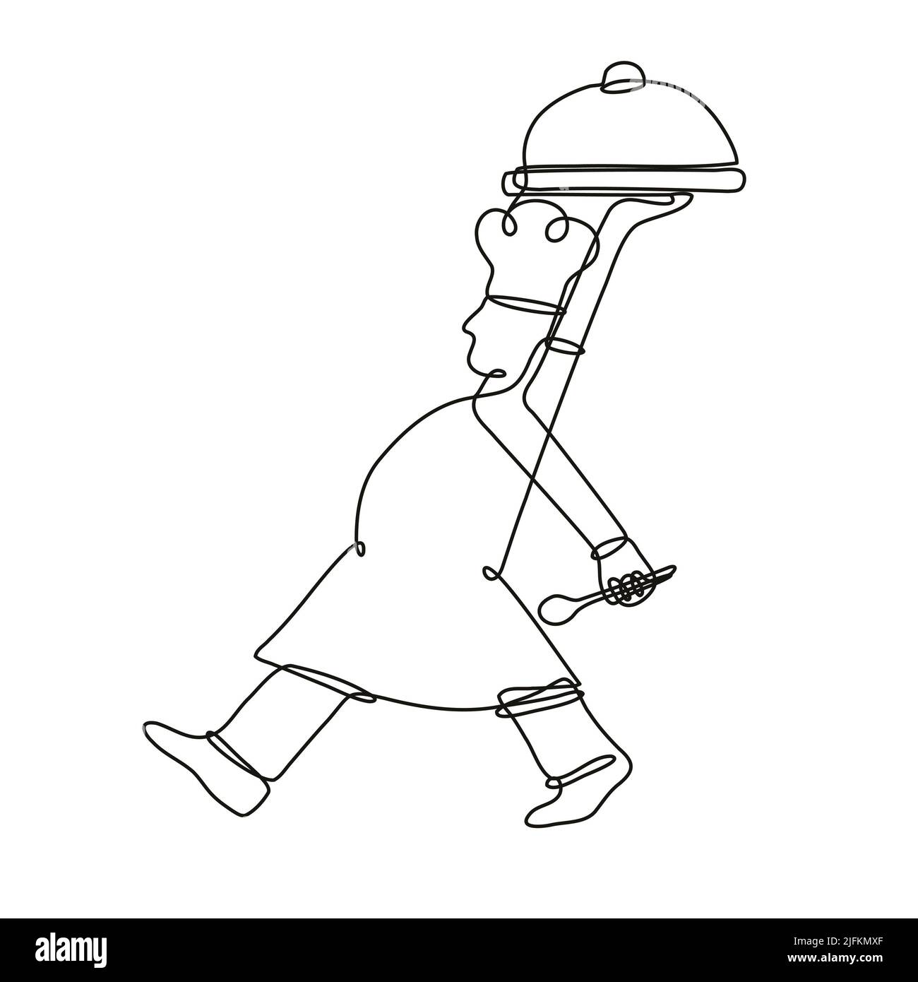 Drawing of a cook hi-res stock photography and images - Alamy