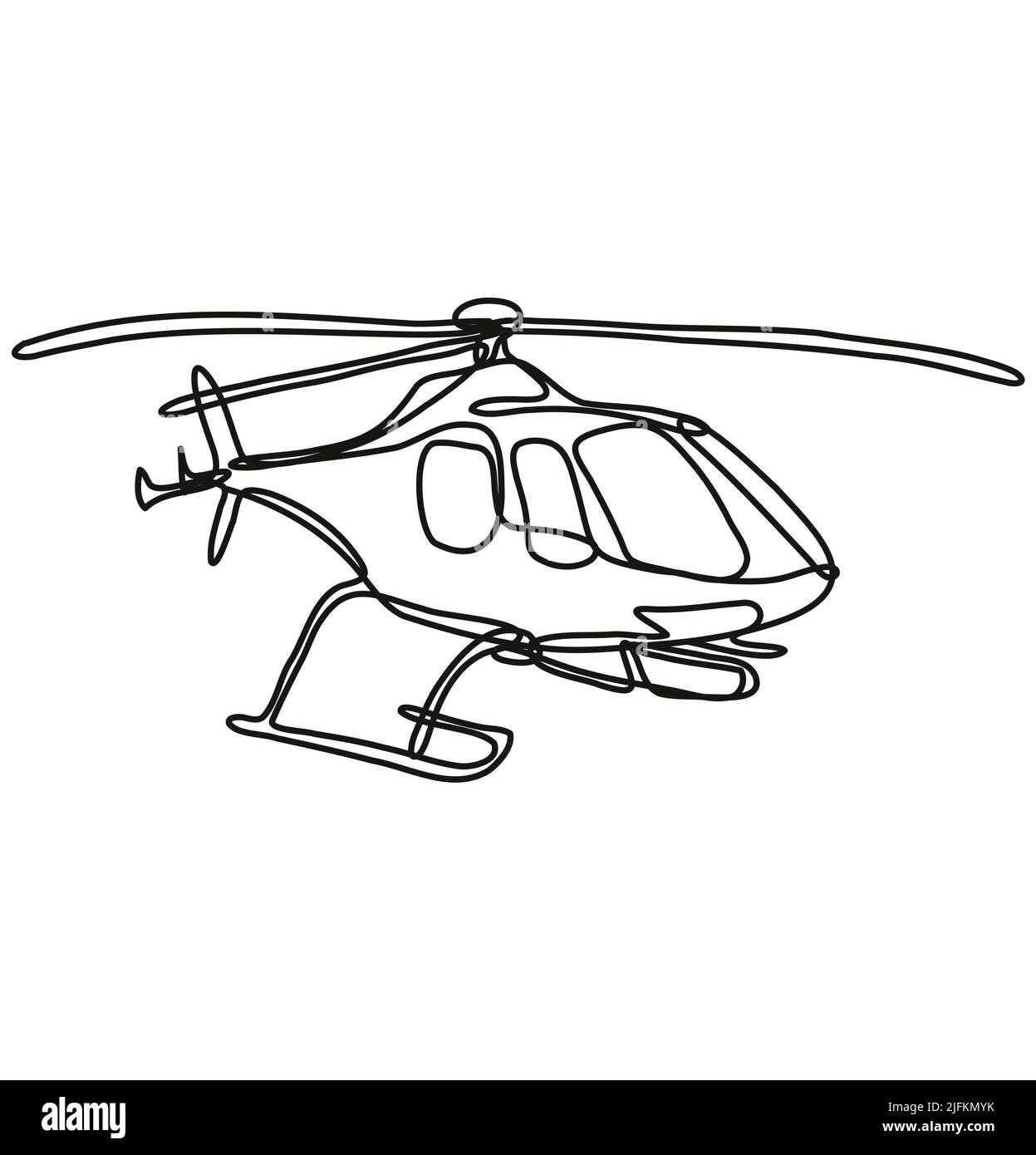 Helicopter line drawing hi-res stock photography and images - Alamy