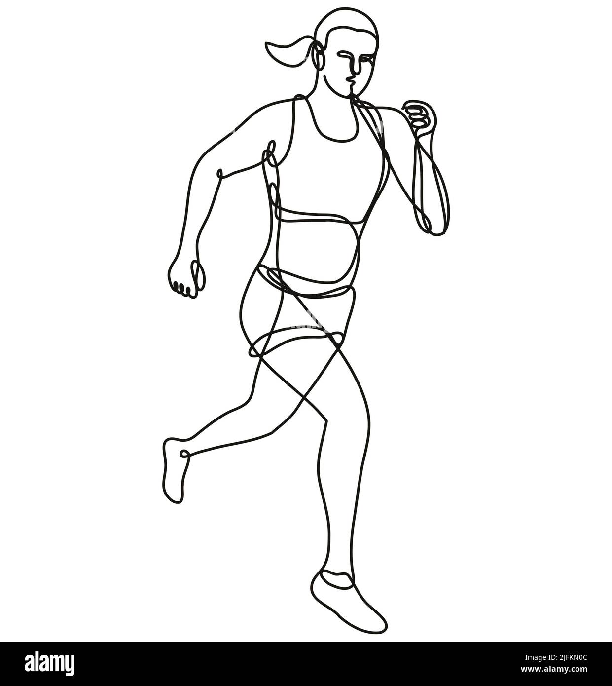 Drawing illustration marathon runner running hi-res stock photography ...