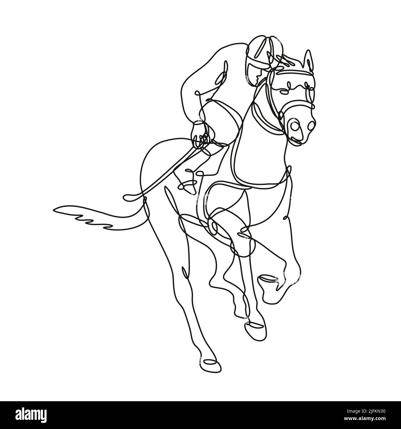 Horse racing drawing Cut Out Stock Images & Pictures - Alamy