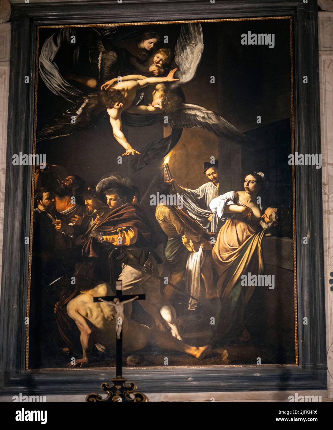 pic shows: CaravaggioÕs The Seven Works of Mercy at church of Pio Monte ...