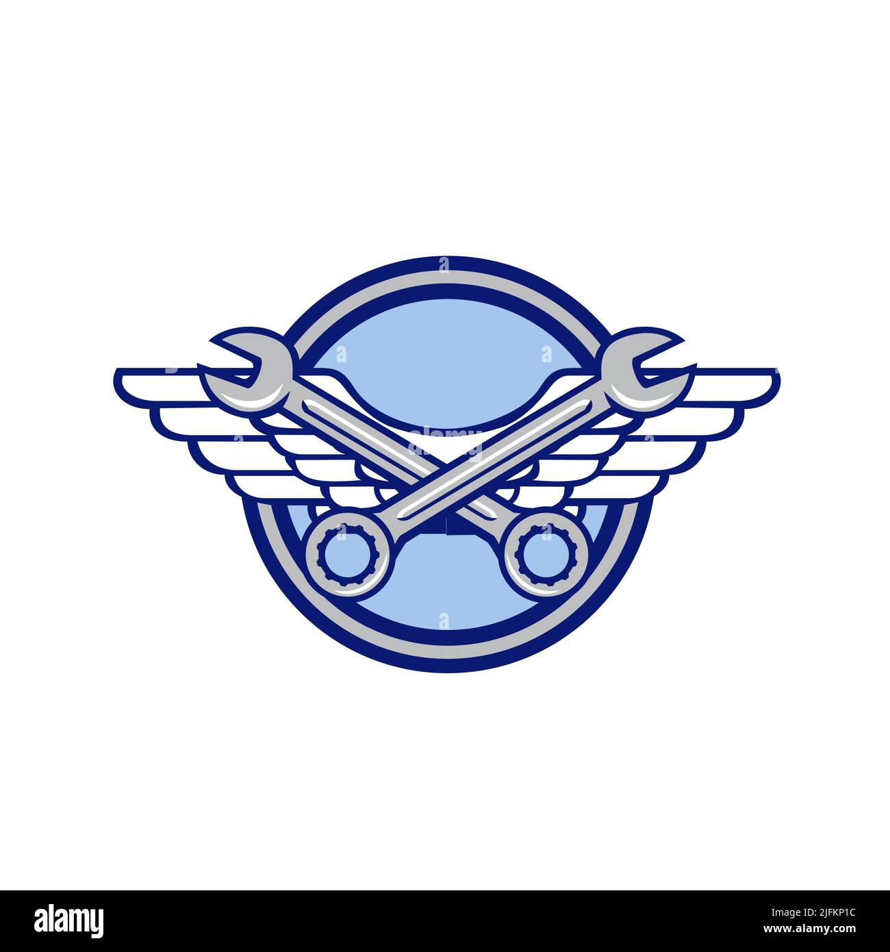 Crossed spanner Cut Out Stock Images & Pictures - Alamy