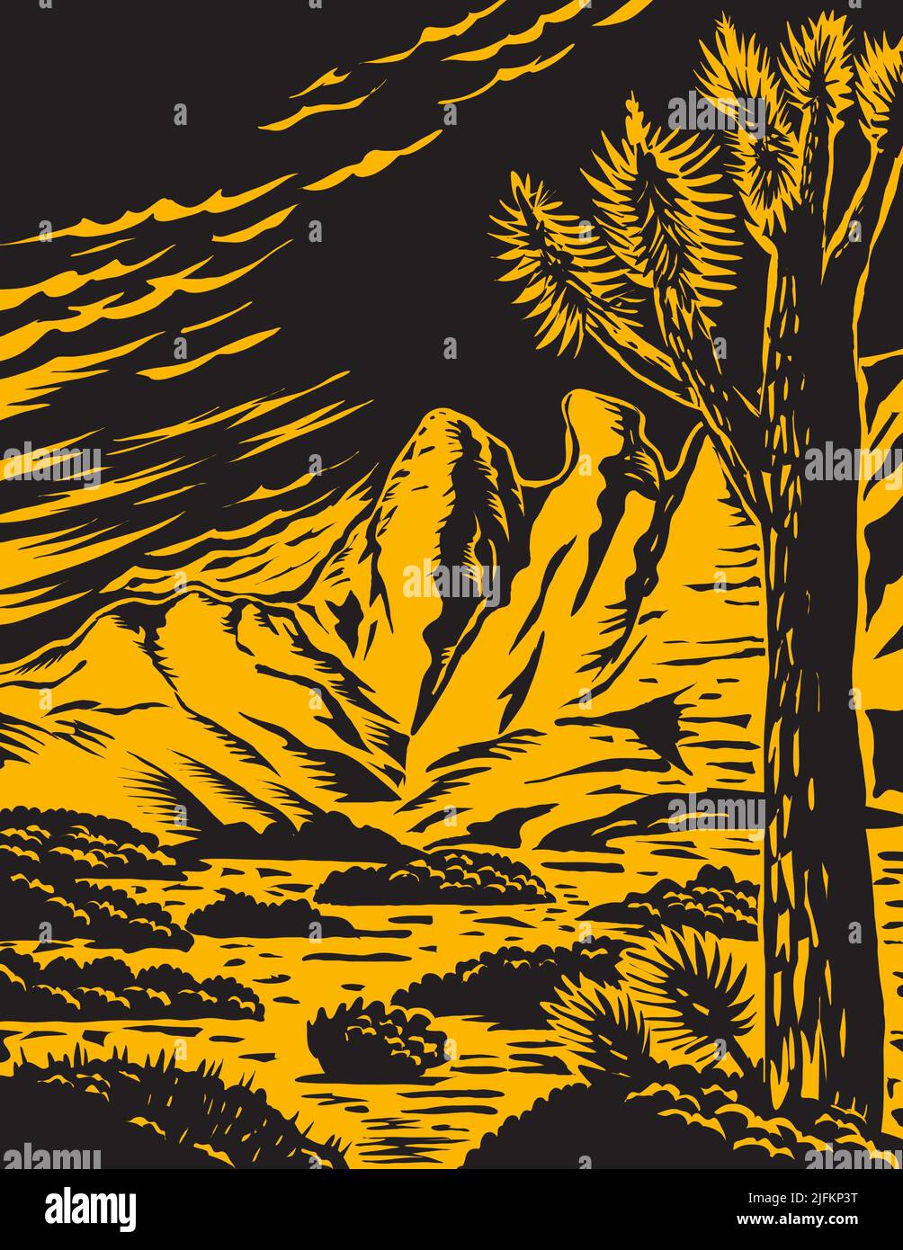 Woodcut poster hi-res stock photography and images - Alamy