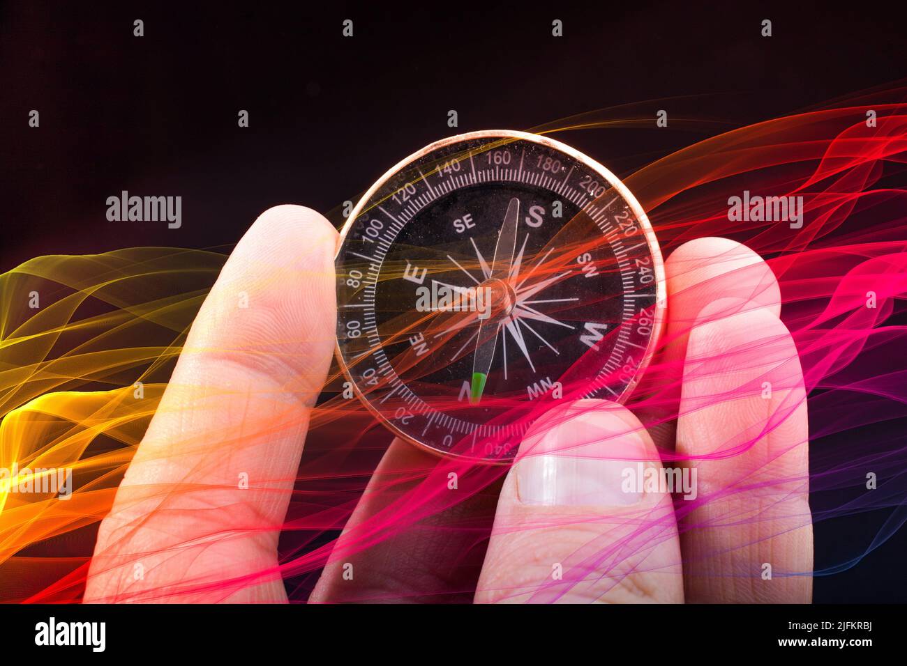 Hand with compass hi-res stock photography and images - Alamy
