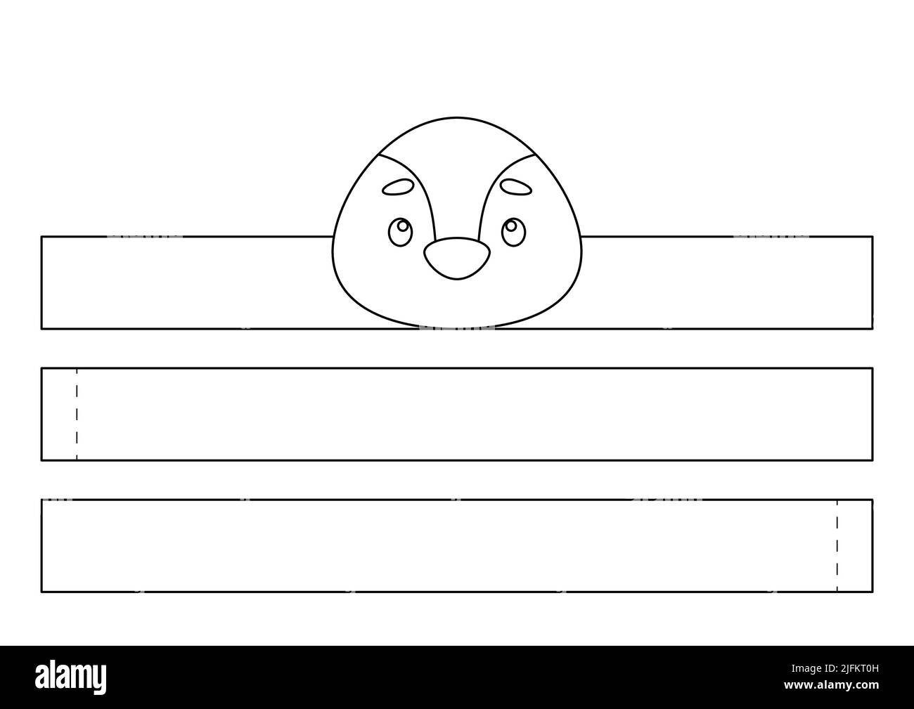 Printable penguin paper crown. Fun accessory for entertainment. Diy cut ...