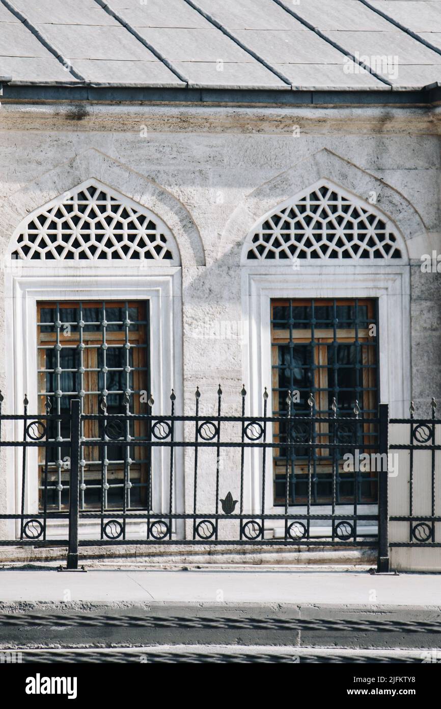 Old window Architecture from the Ottoman times In Istanbul Stock Photo ...