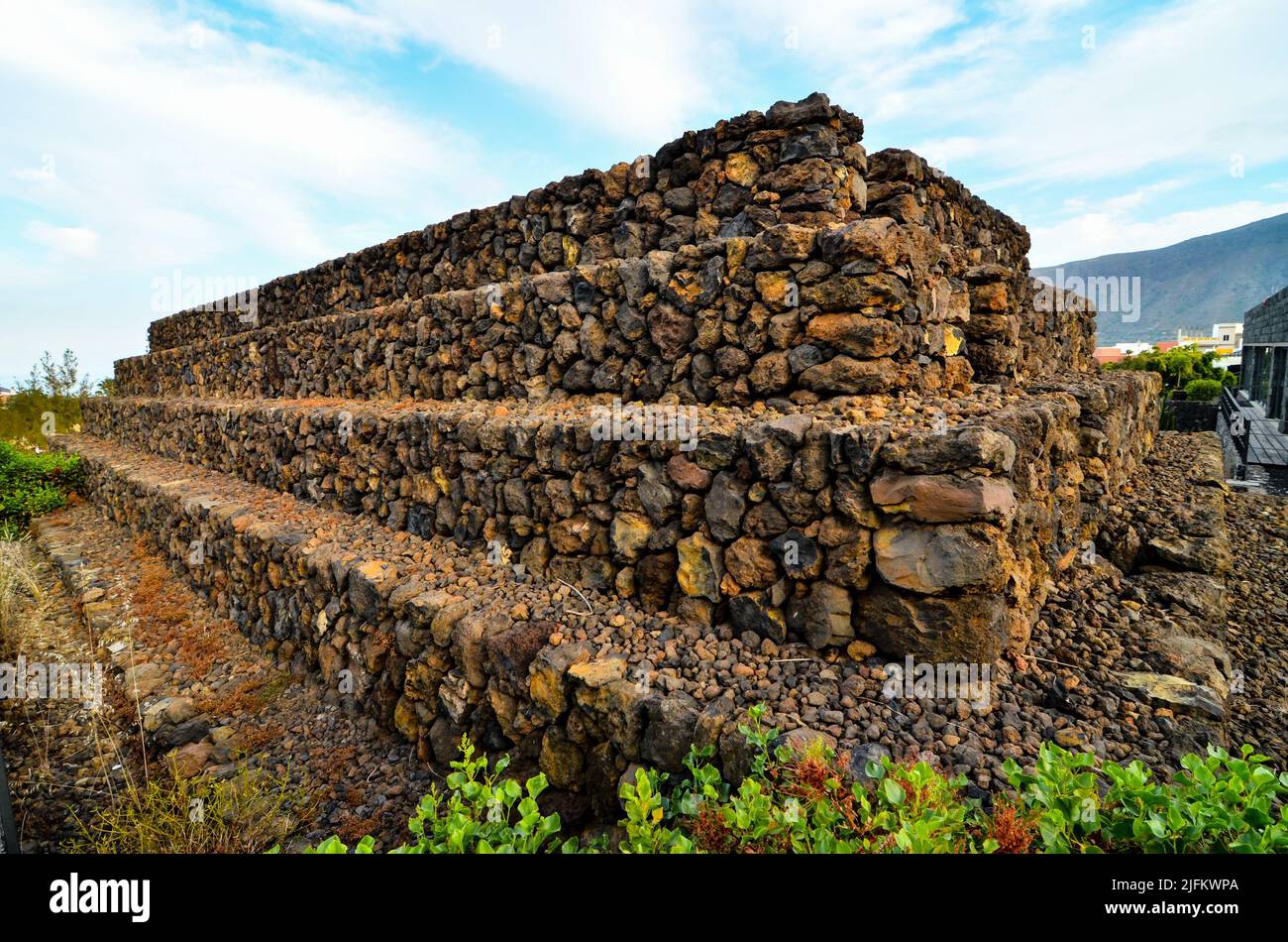 Ancient Guanche Guimar Pyramids in Tenerife Island Stock Photo - Alamy