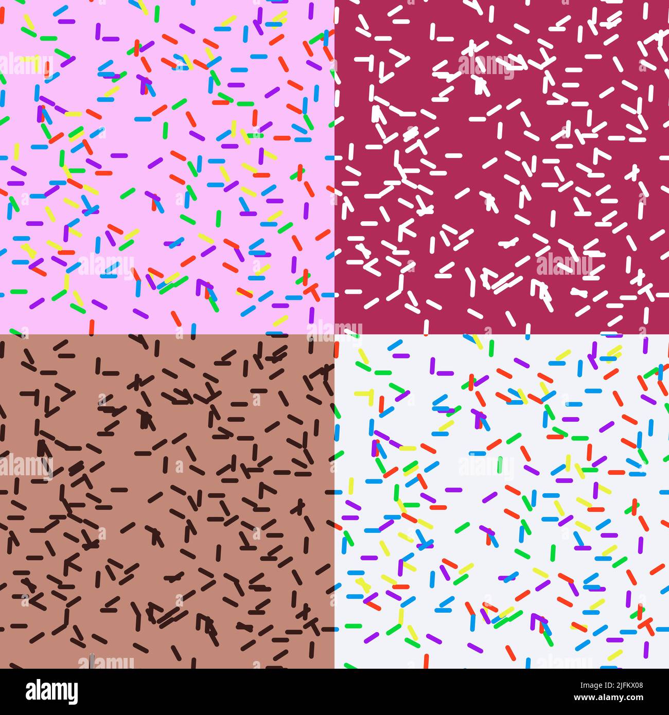 Set of sprinkles Seamless Pattern - Colorful sprinkles on solid ...