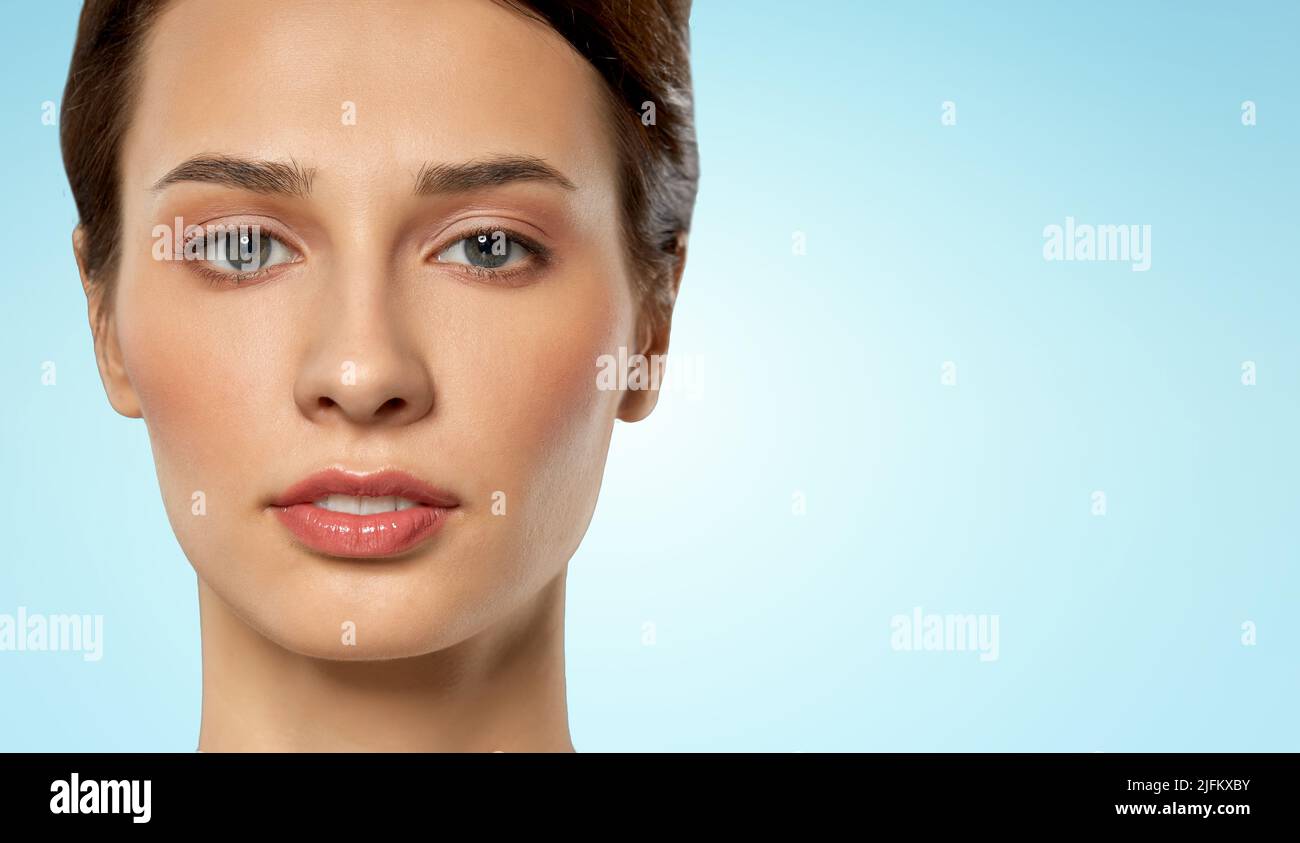 close up of beautiful young woman face Stock Photo - Alamy