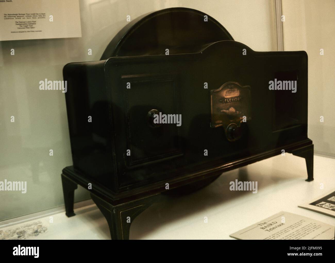 The Baird Televisor by John Logie Baird, inventor of the television, Helensburgh, Scotland Stock ...