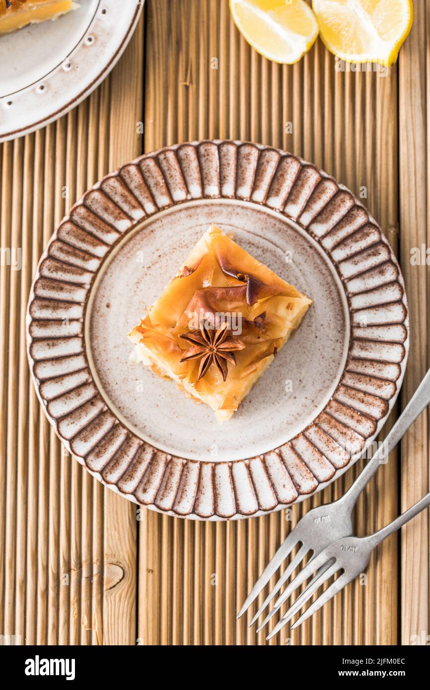 Bougatsa pie hi-res stock photography and images - Alamy