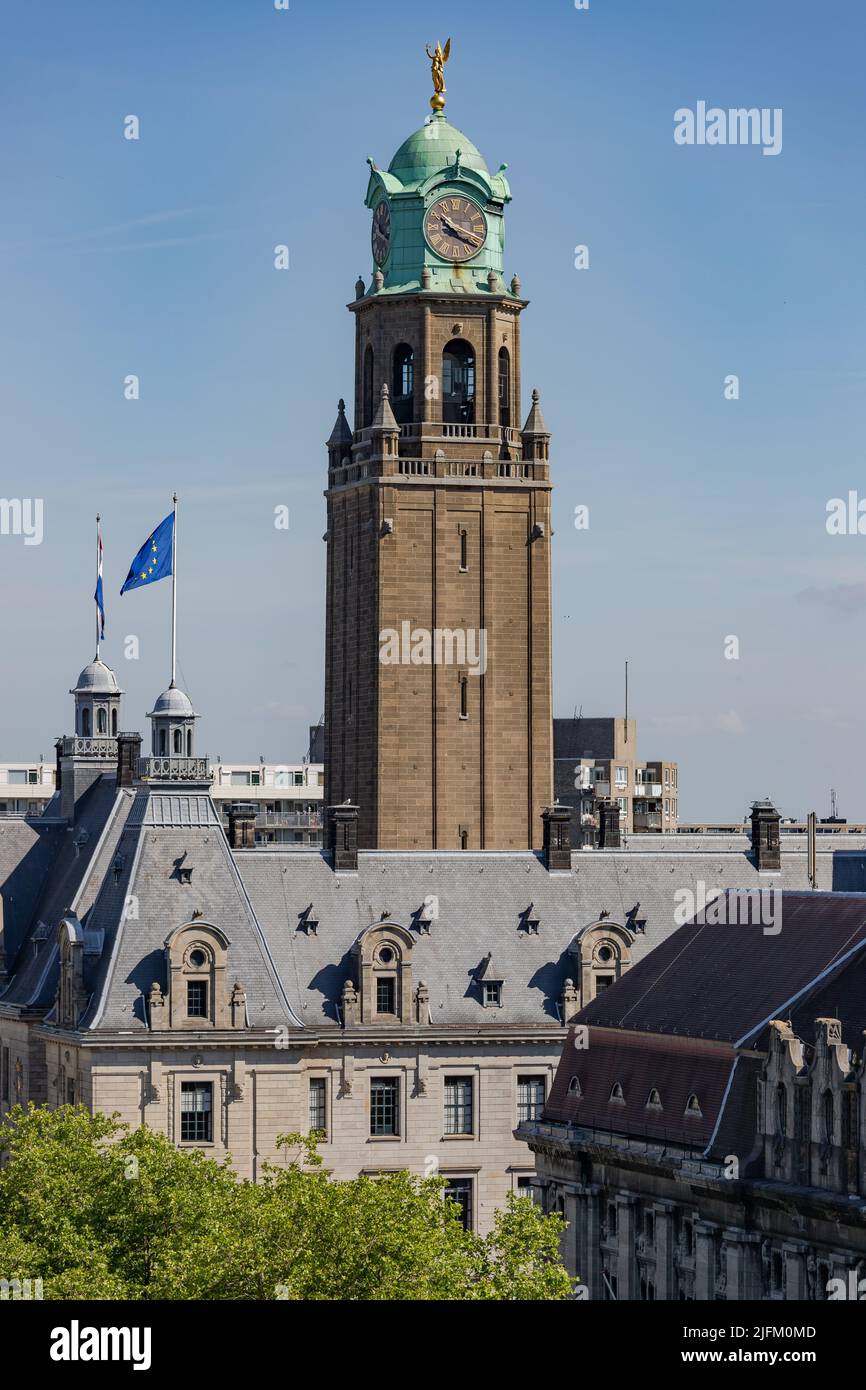 The monumental stadhuis ( City Hall, Town Hall) of Rotterdam, the ...