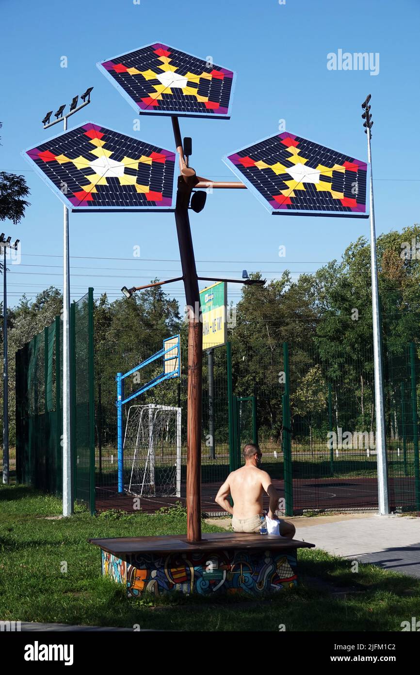Kiev, Ukraine September 10, 2020: Photovoltaic modules (solar panels ...