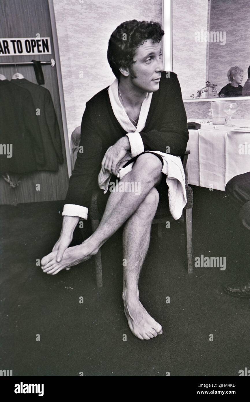 TOM JONES Welsh pop singer preparing for a performance in November 1967 ...