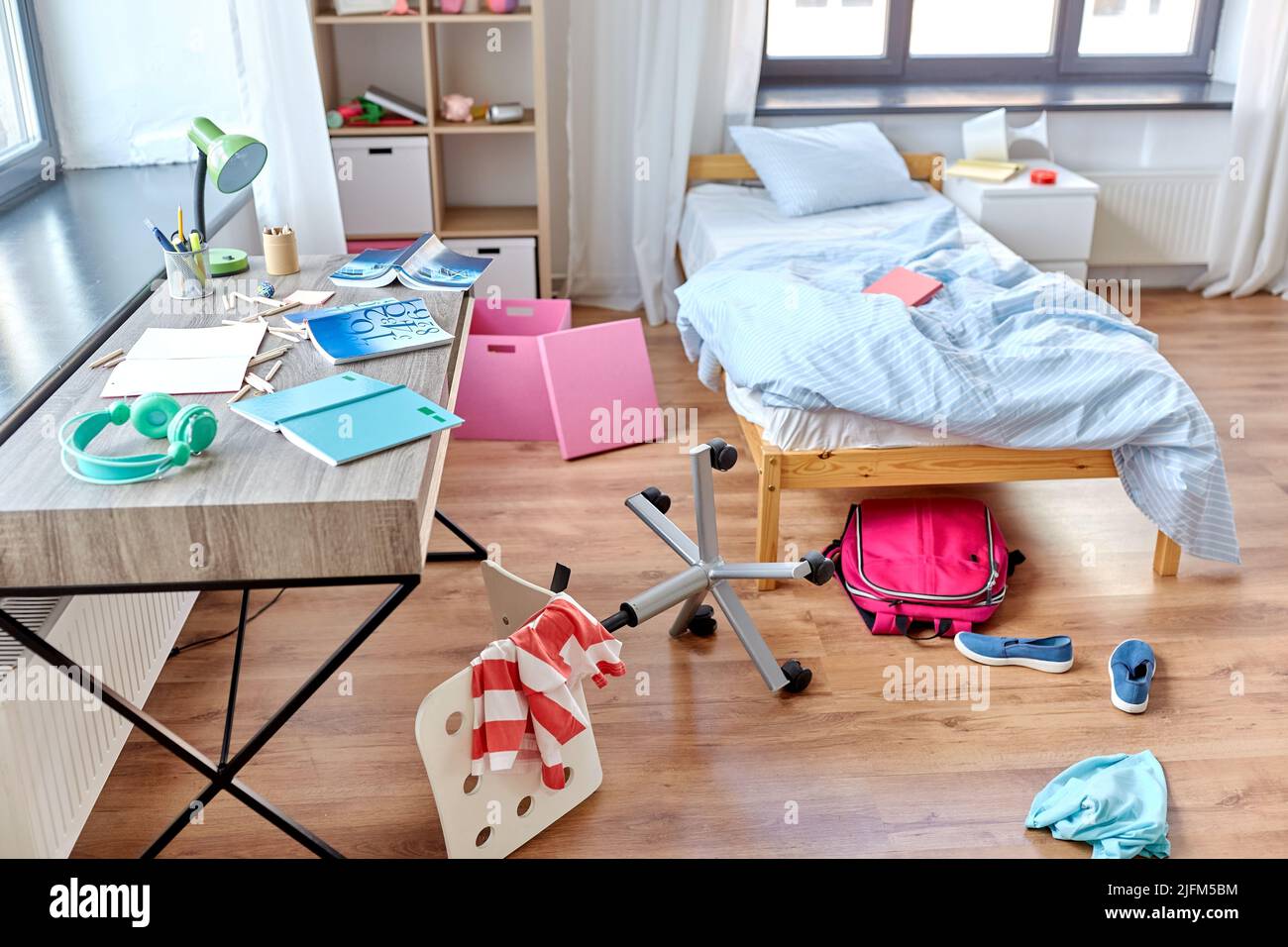 Messy school backpack hi-res stock photography and images - Alamy