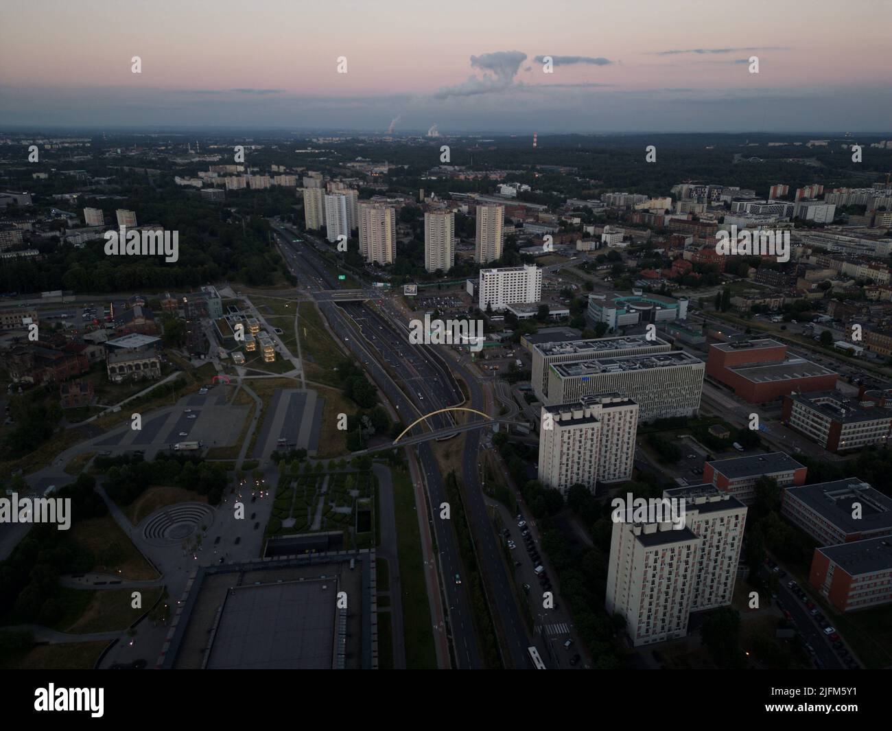 City katowice traffic aerial hi-res stock photography and images - Alamy