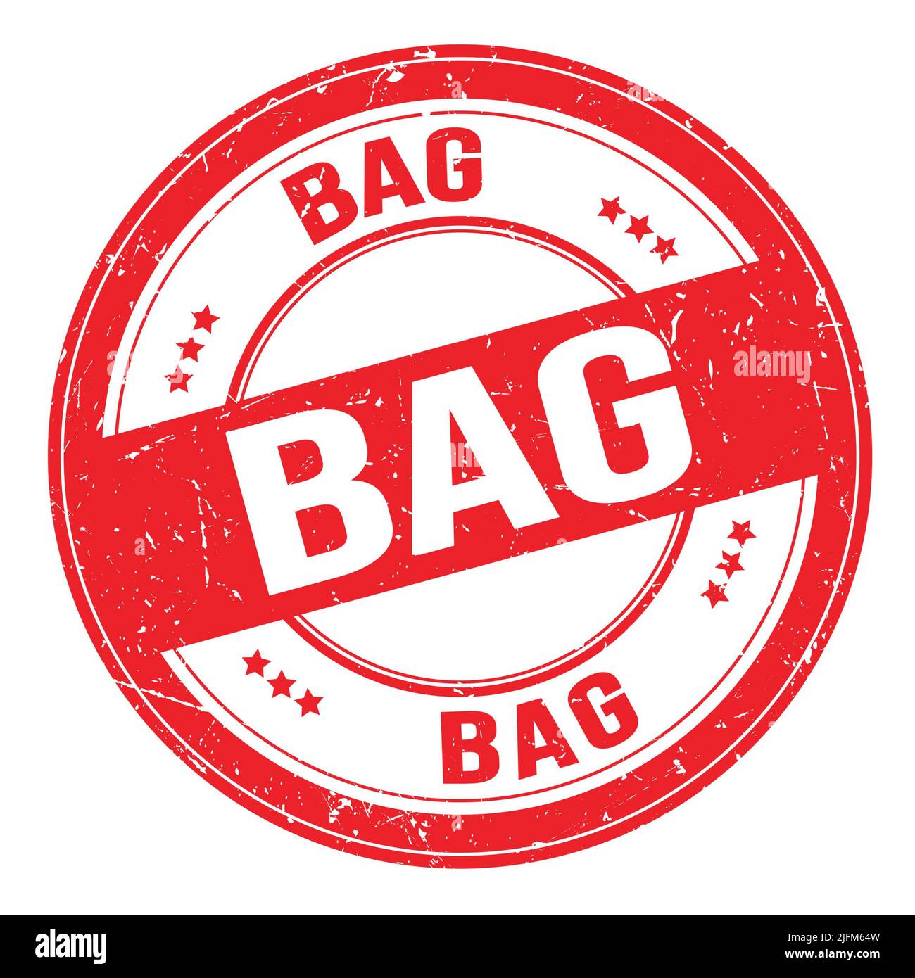 BAG text written on red round grungy stamp sign Stock Photo - Alamy