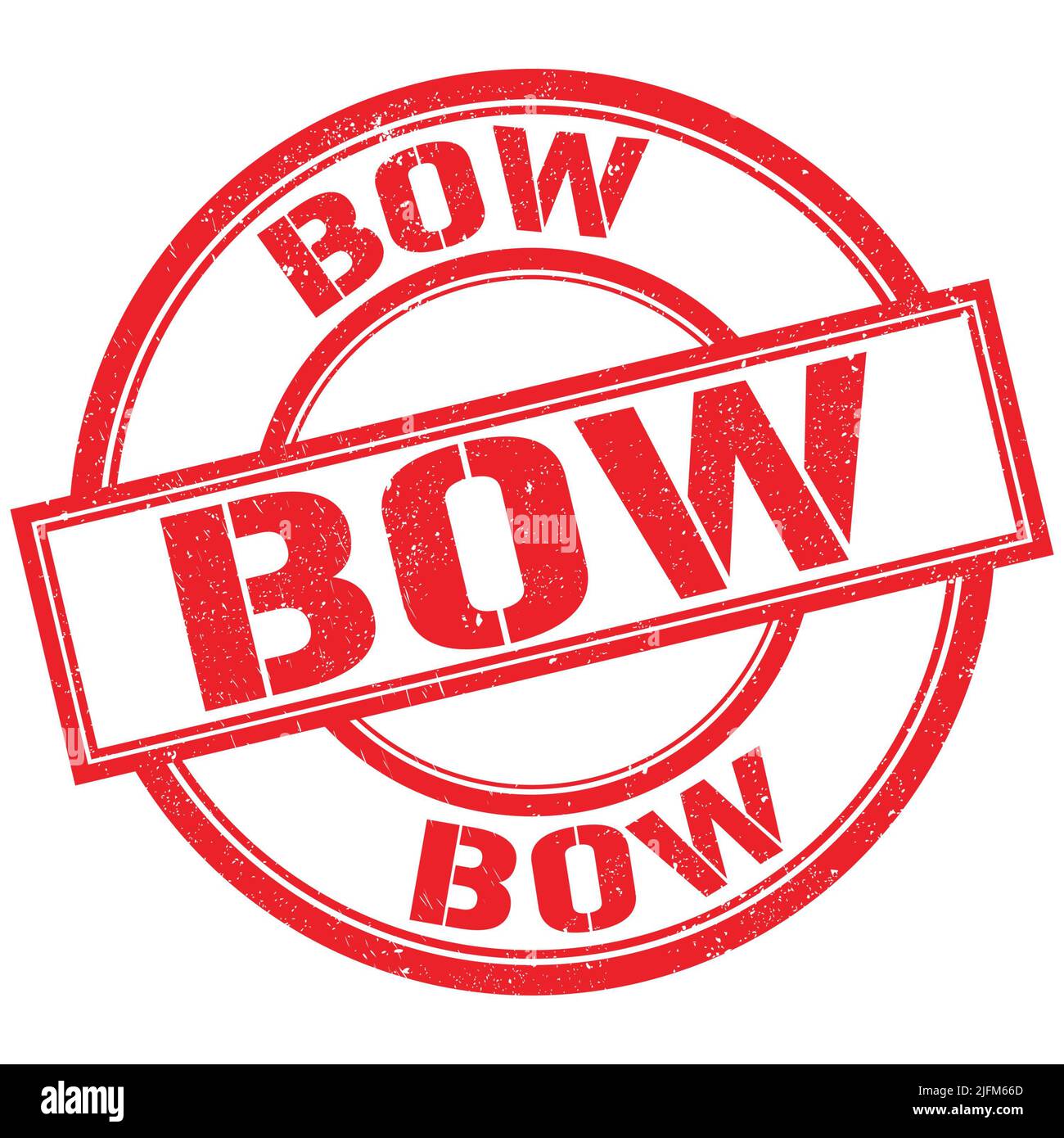 BOW text written on red round stamp sign Stock Photo - Alamy
