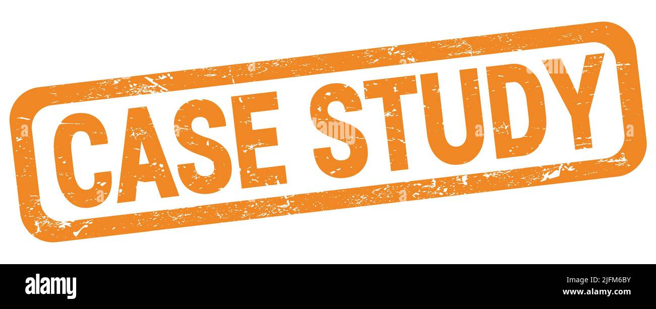 CASE STUDY text written on orange rectangle stamp sign Stock Photo - Alamy