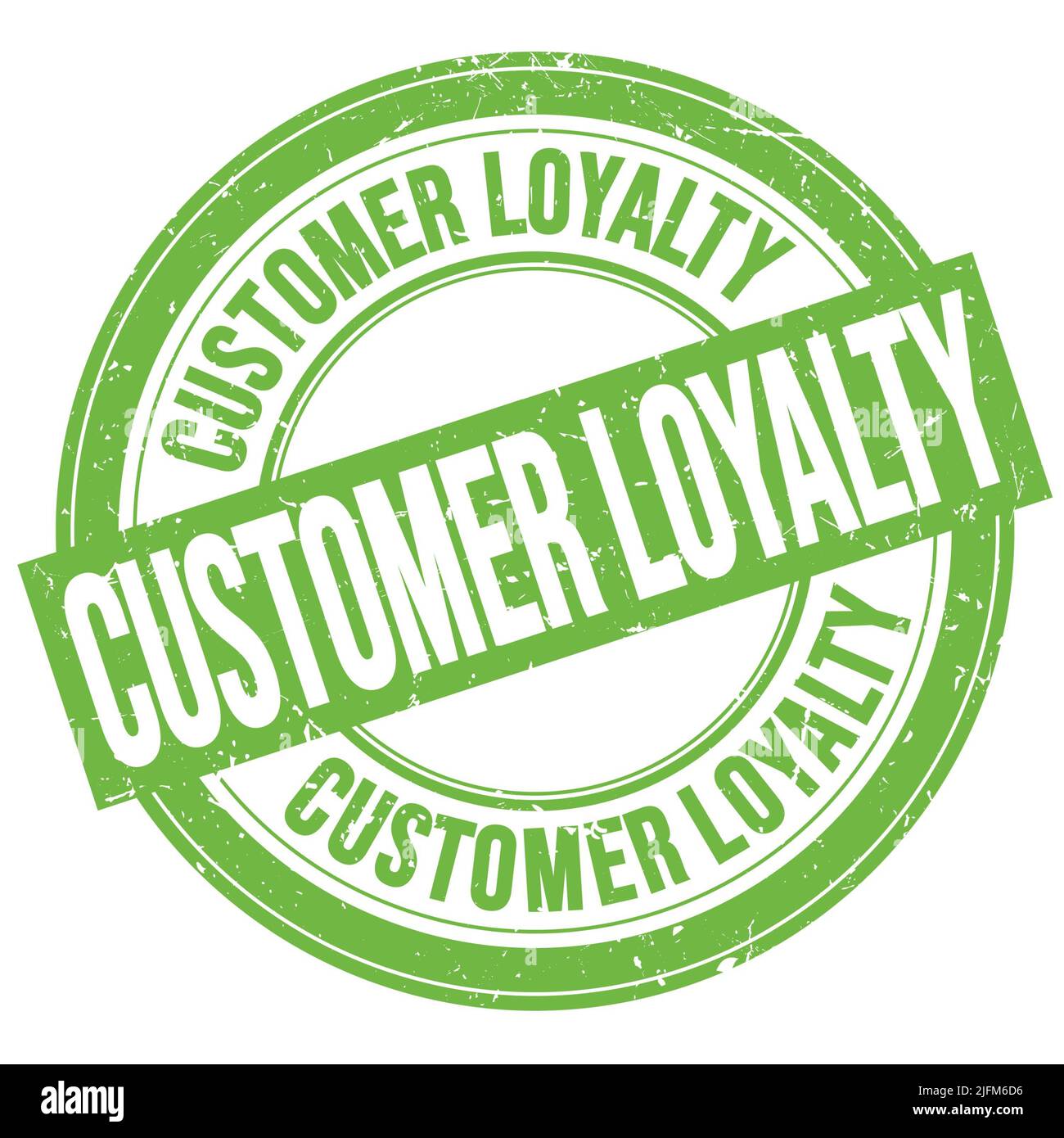 CUSTOMER LOYALTY text written on green round grungy stamp sign Stock ...