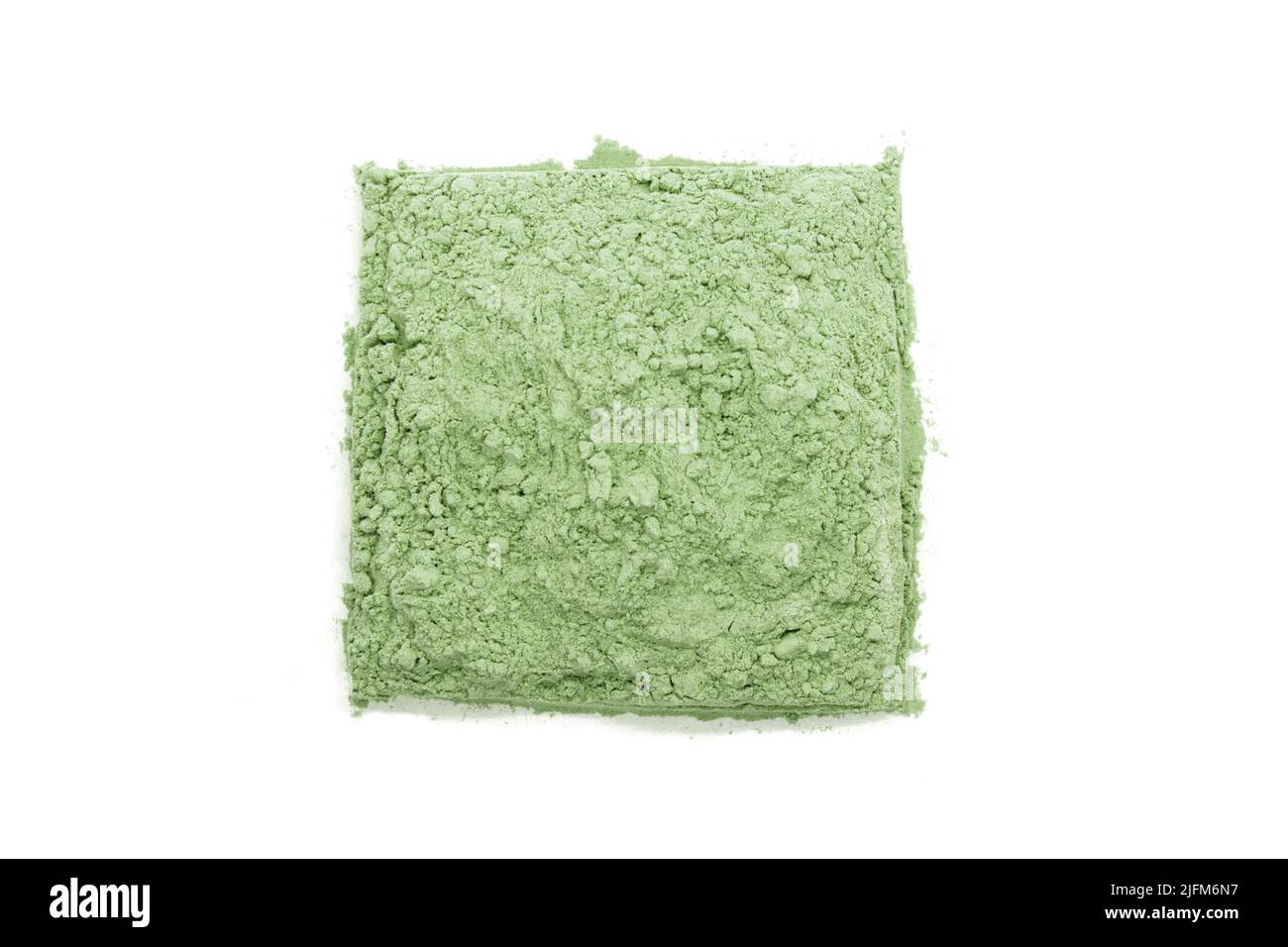 Square green cosmetic clay powder - top view Stock Photo - Alamy