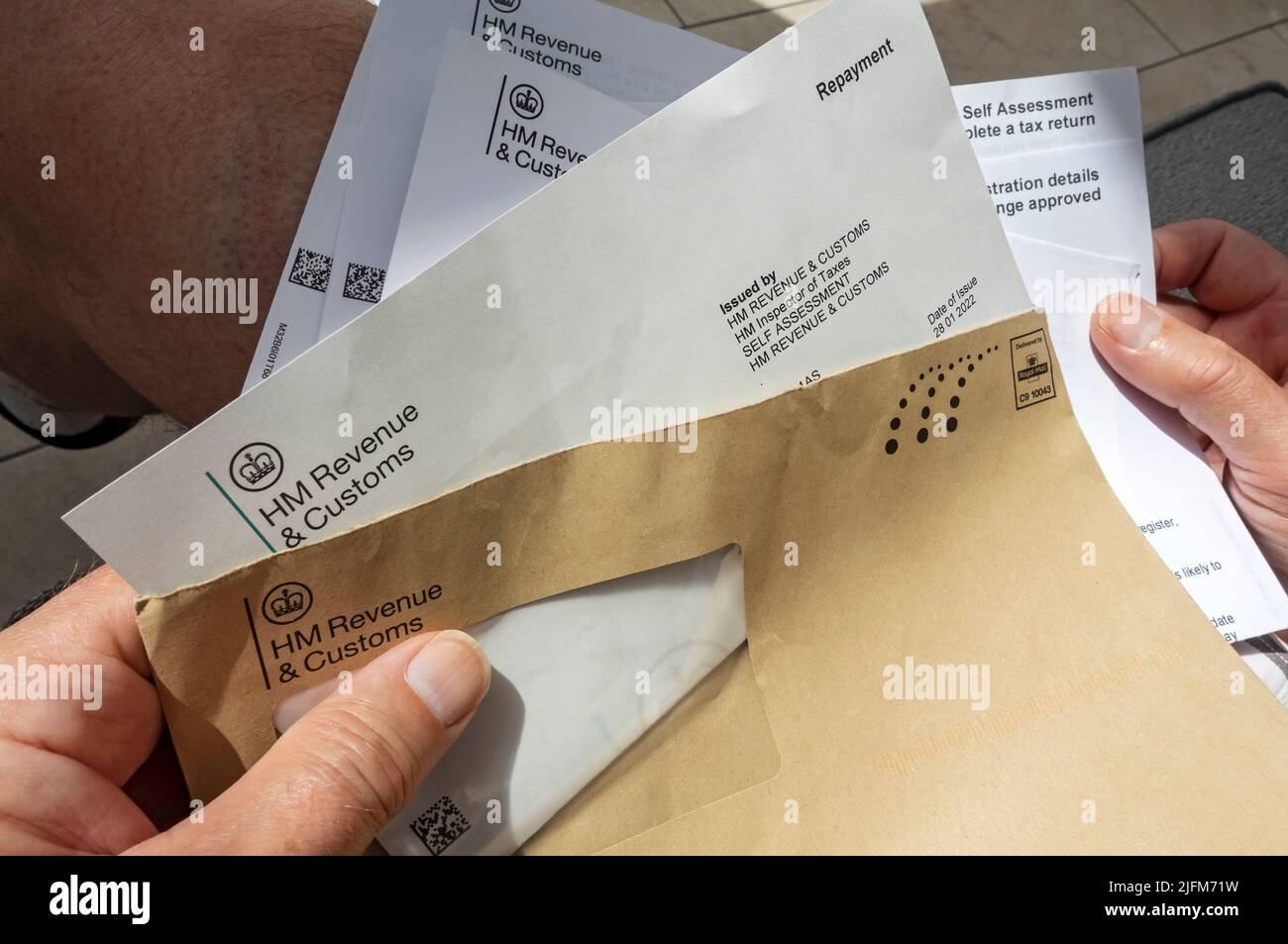 Hmrc letter hands hi-res stock photography and images - Alamy