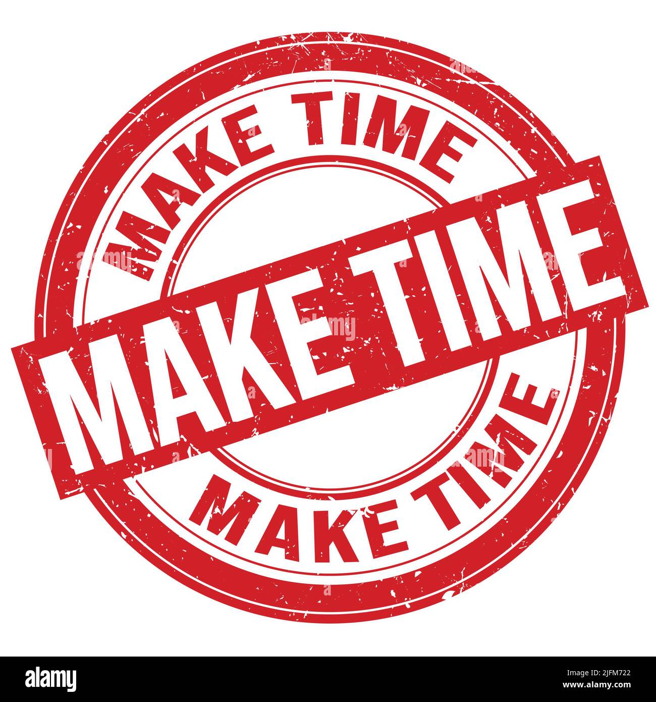 MAKE TIME text written on red round grungy stamp sign Stock Photo - Alamy