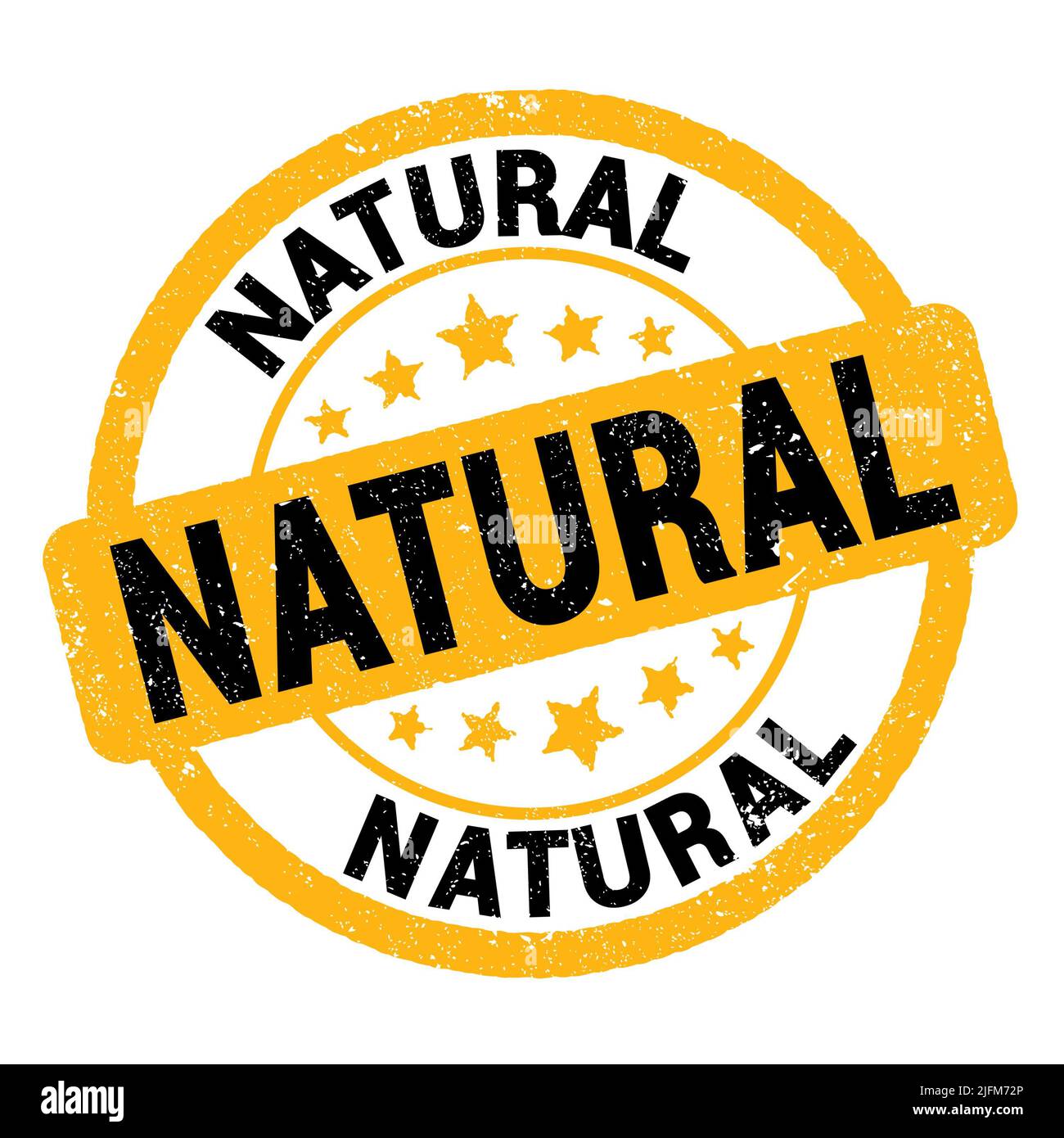 NATURAL text written on yellow-black grungy stamp sign Stock Photo - Alamy