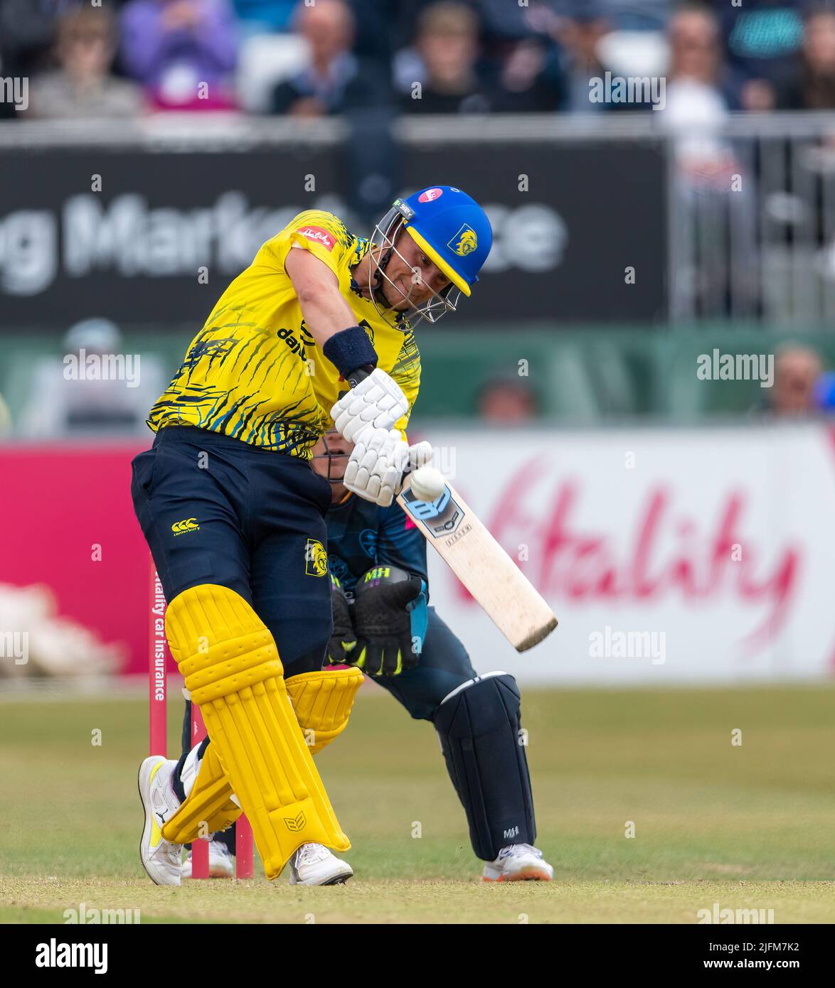 Scott Borthwick batting for Durham against Derbyshire Falcons in a T20 ...
