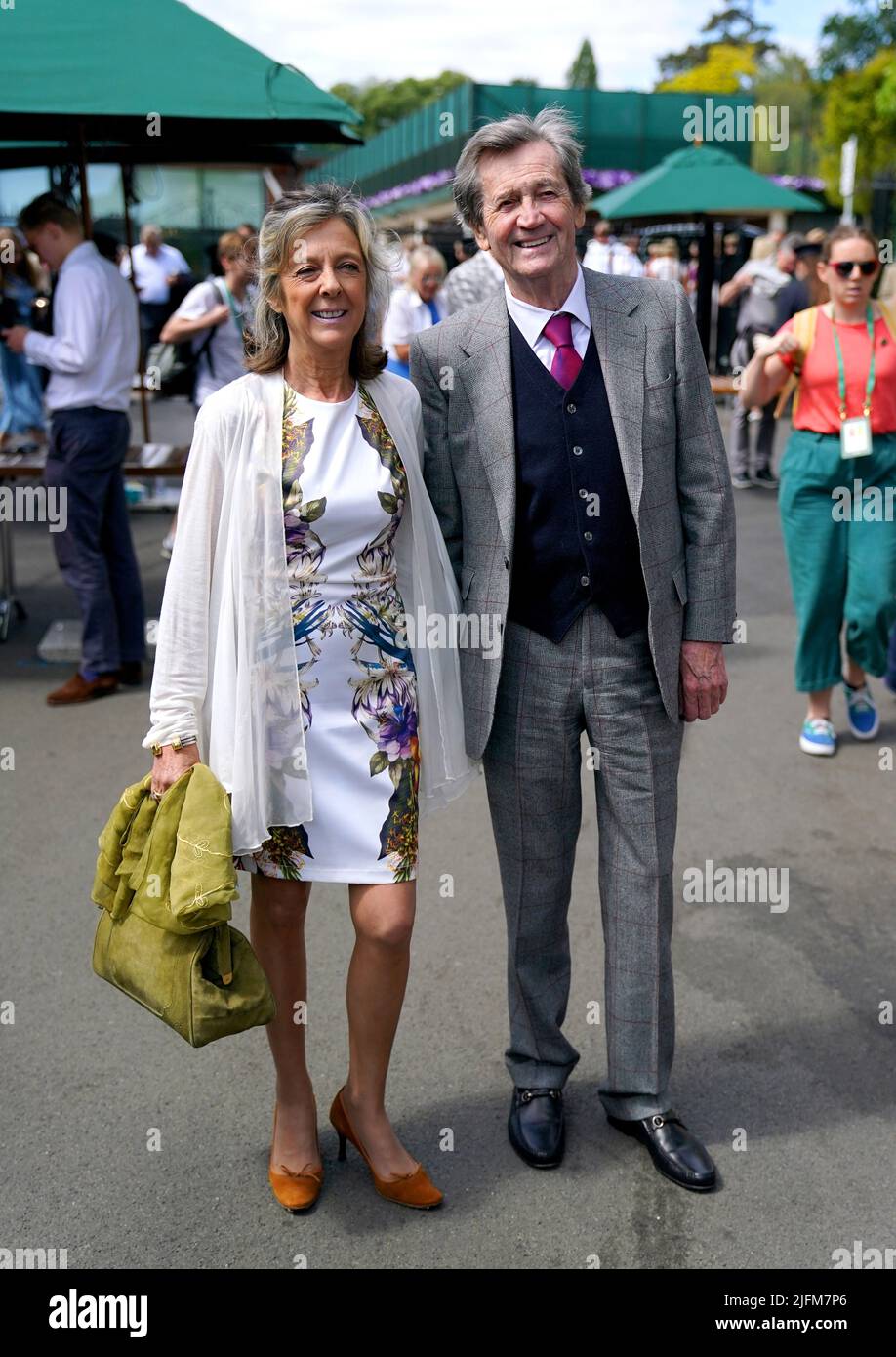 Melvyn Bragg and Gabriel Clare-Hunt arrive on day eight of the 2022 ...