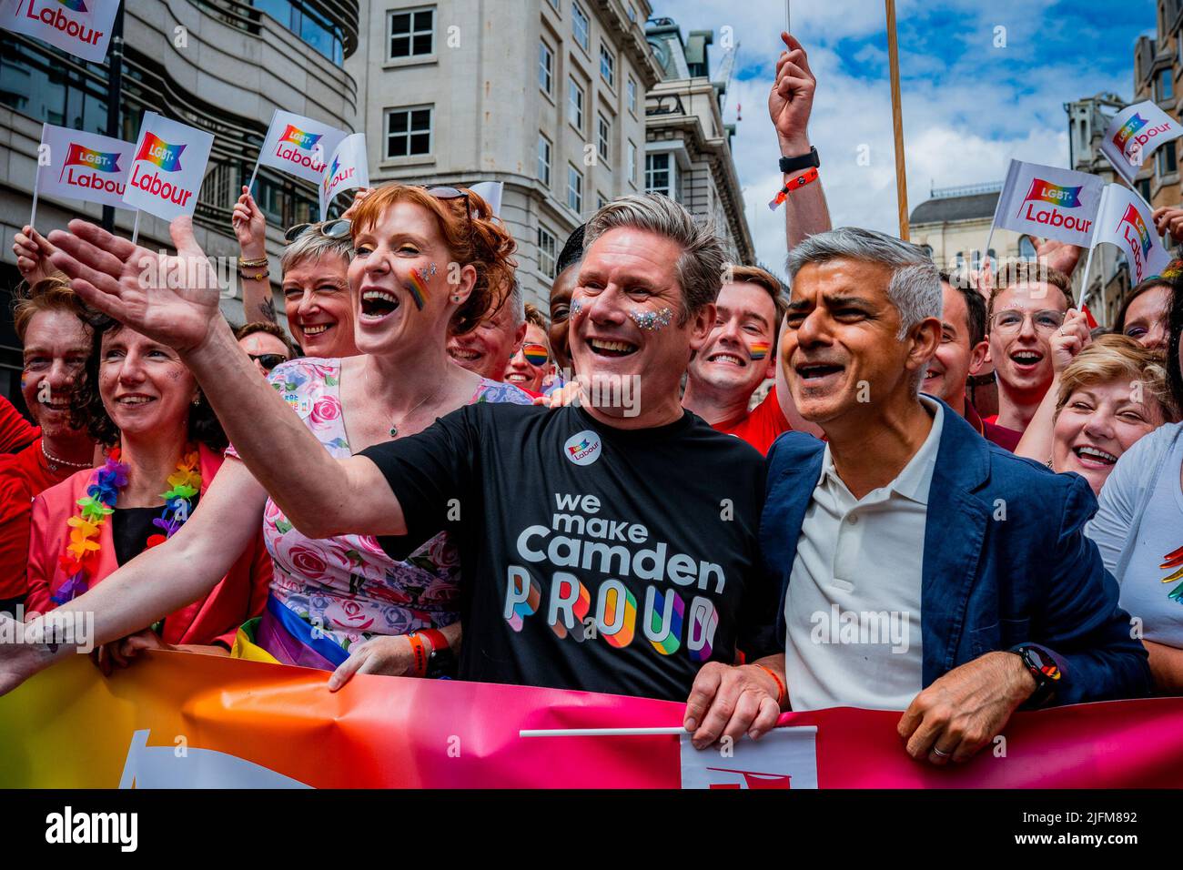 Keir Starmer, Angela Rayner, Anneliese Dodds, Emily Thornberry and ...
