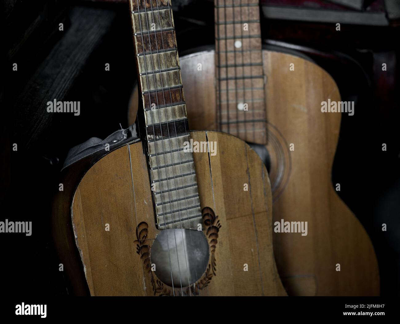 vintage classical acoustic guitar. musical instruments Stock Photo - Alamy