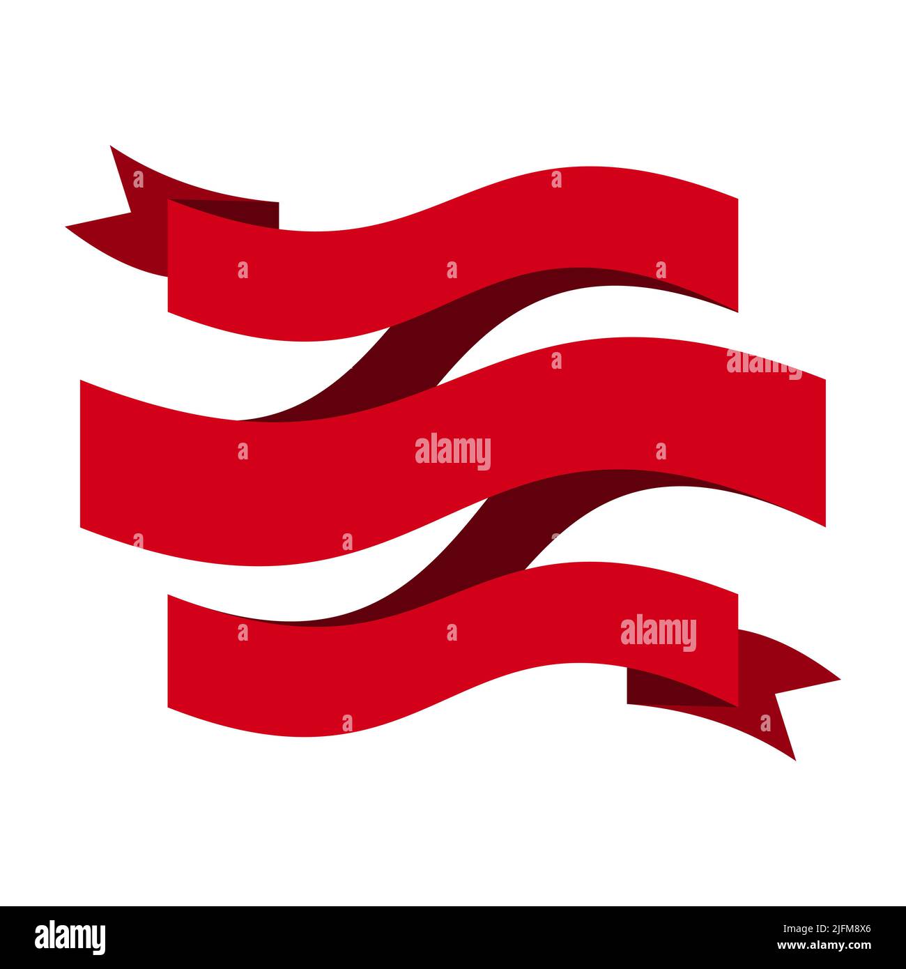 Red Ribbon Red Ribbon Badge Vector Realistic Banner And Price Tags