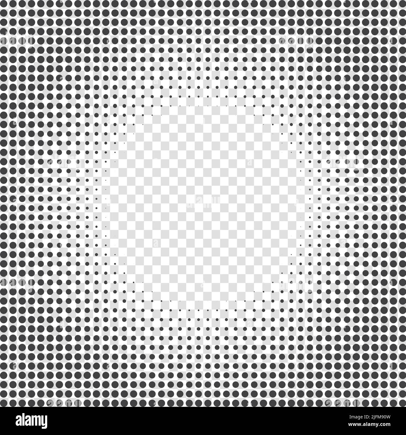 Halftone dots. Monochrome vector texture background, DTP, comics ...