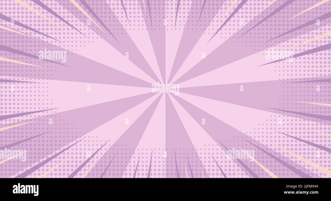 Vintage pop art purple background. Banner vector illustration Stock ...