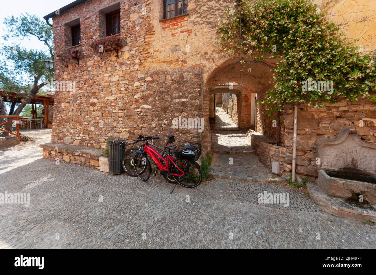 Italy, Liguria, Colla Micheri, Old Village Stock Photo - Alamy