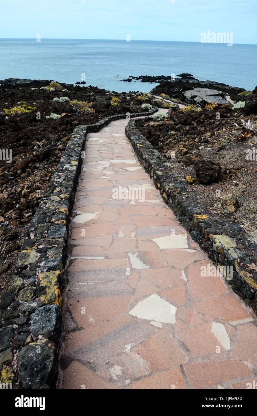 Pavement Path Laid Concrete Pavement Blocks with Stone Chip Topping ...