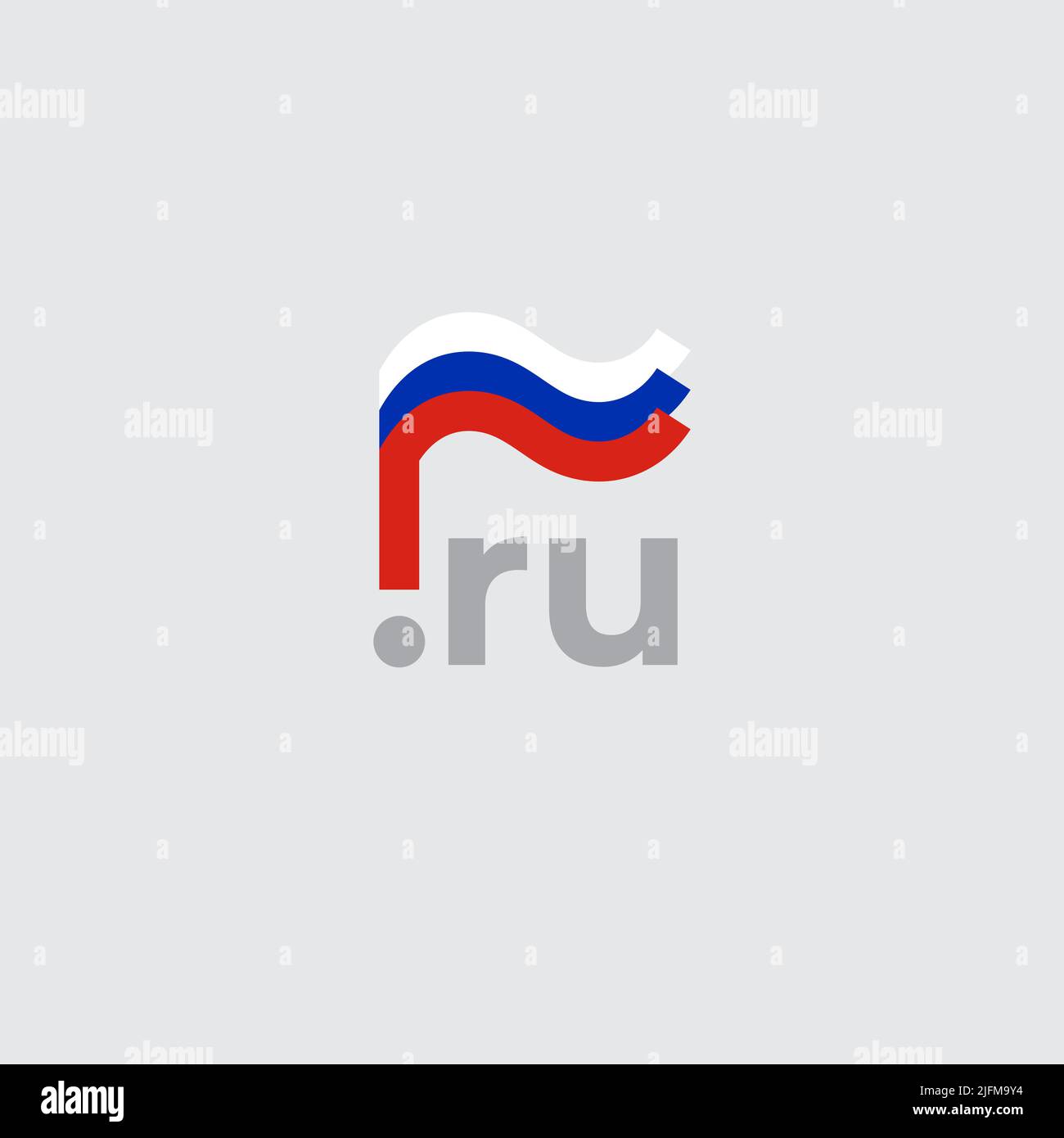 Russia flag icon. Original simple design of the russian flag on white ...