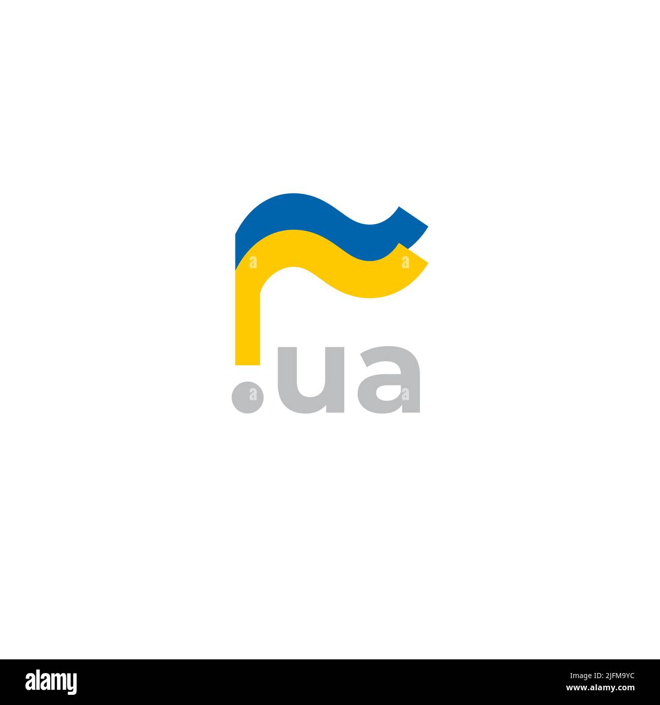 Ukraine flag icon. Original simple design of the ukrainian flag on ...