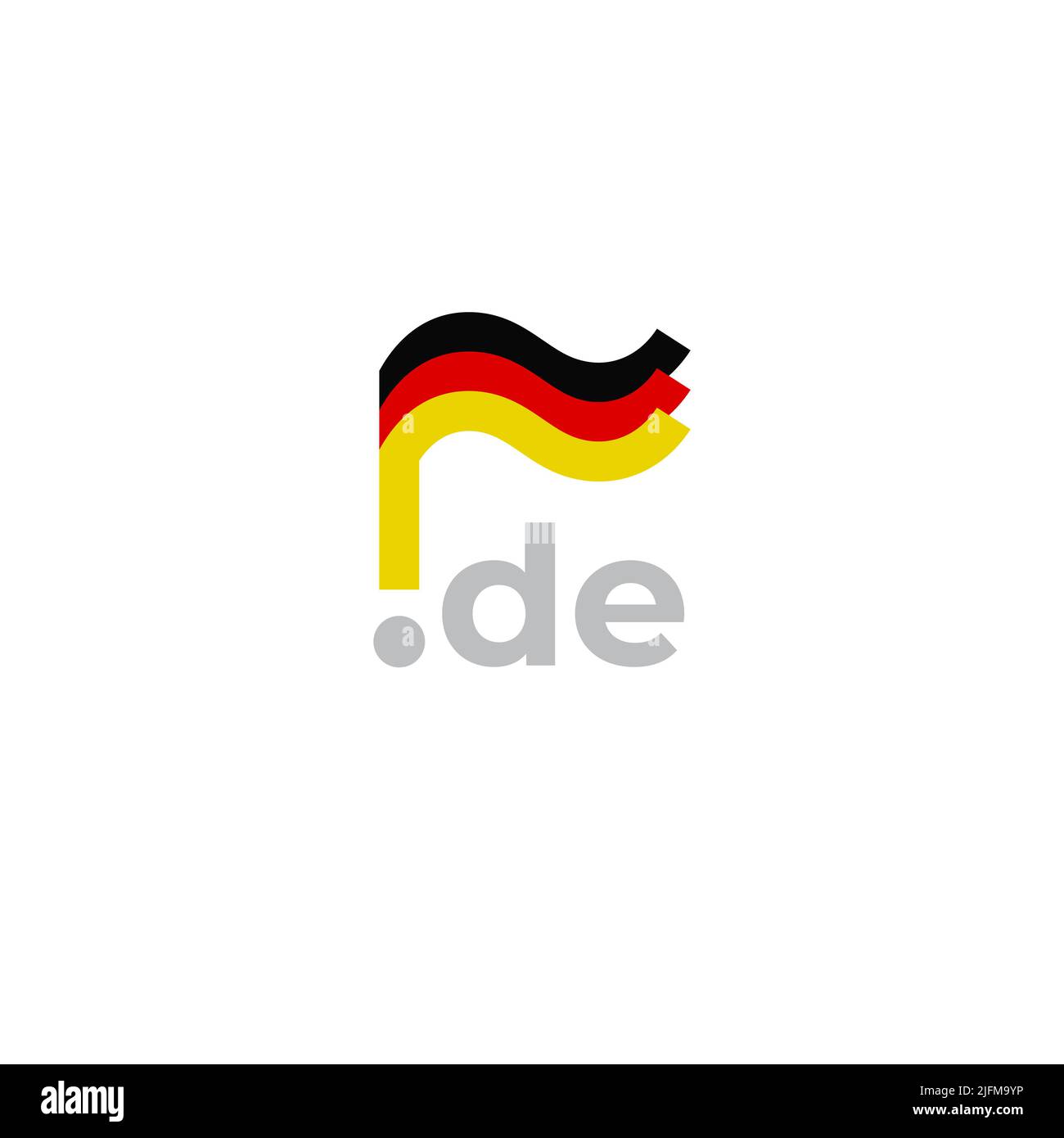 Germany flag icon. Original simple design of the German flag on white ...