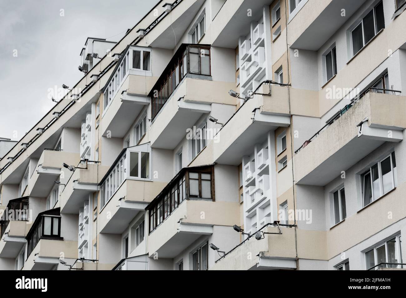 Concrete Apartment Block Architecture. brutal building Stock Photo - Alamy