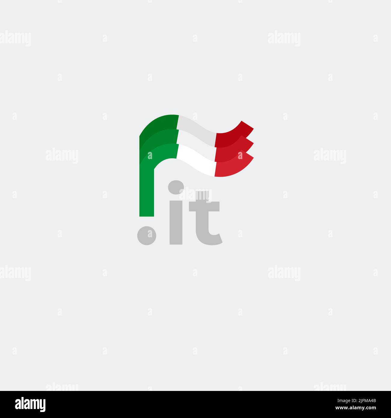 Italy flag icon. Original simple design of the italian flag on white ...
