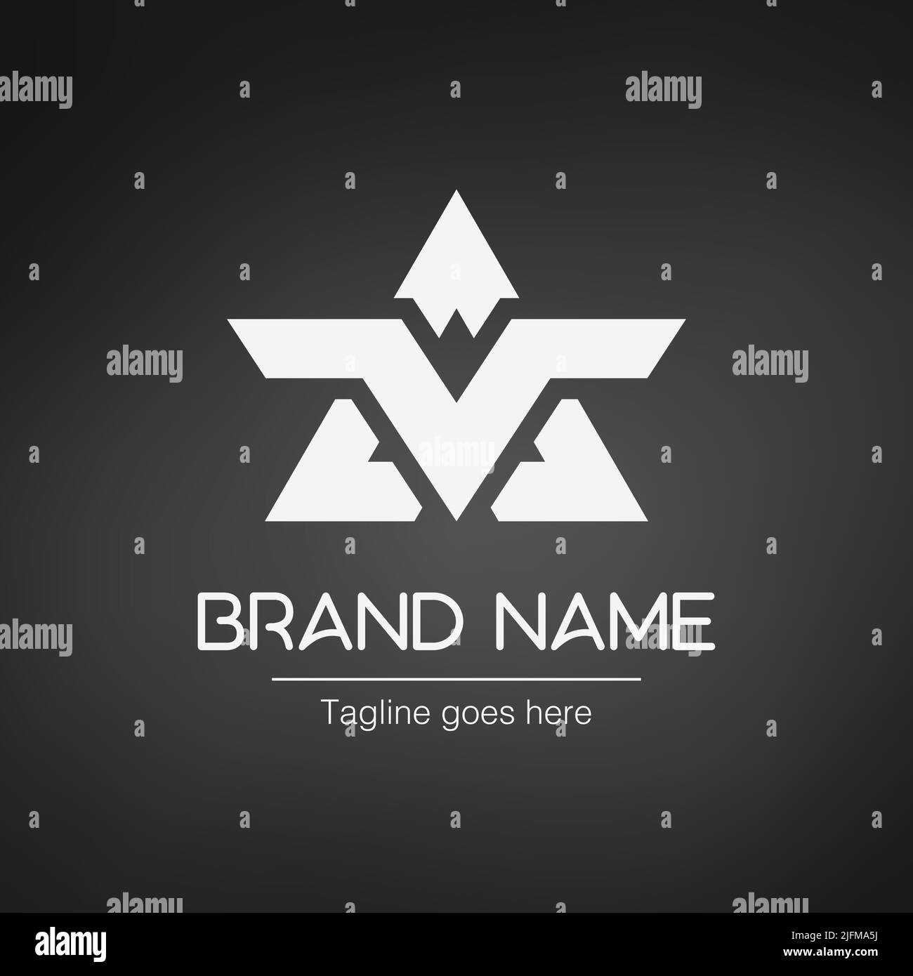 Geometric initial AV logo template. Corporate letters. Stock vector ...