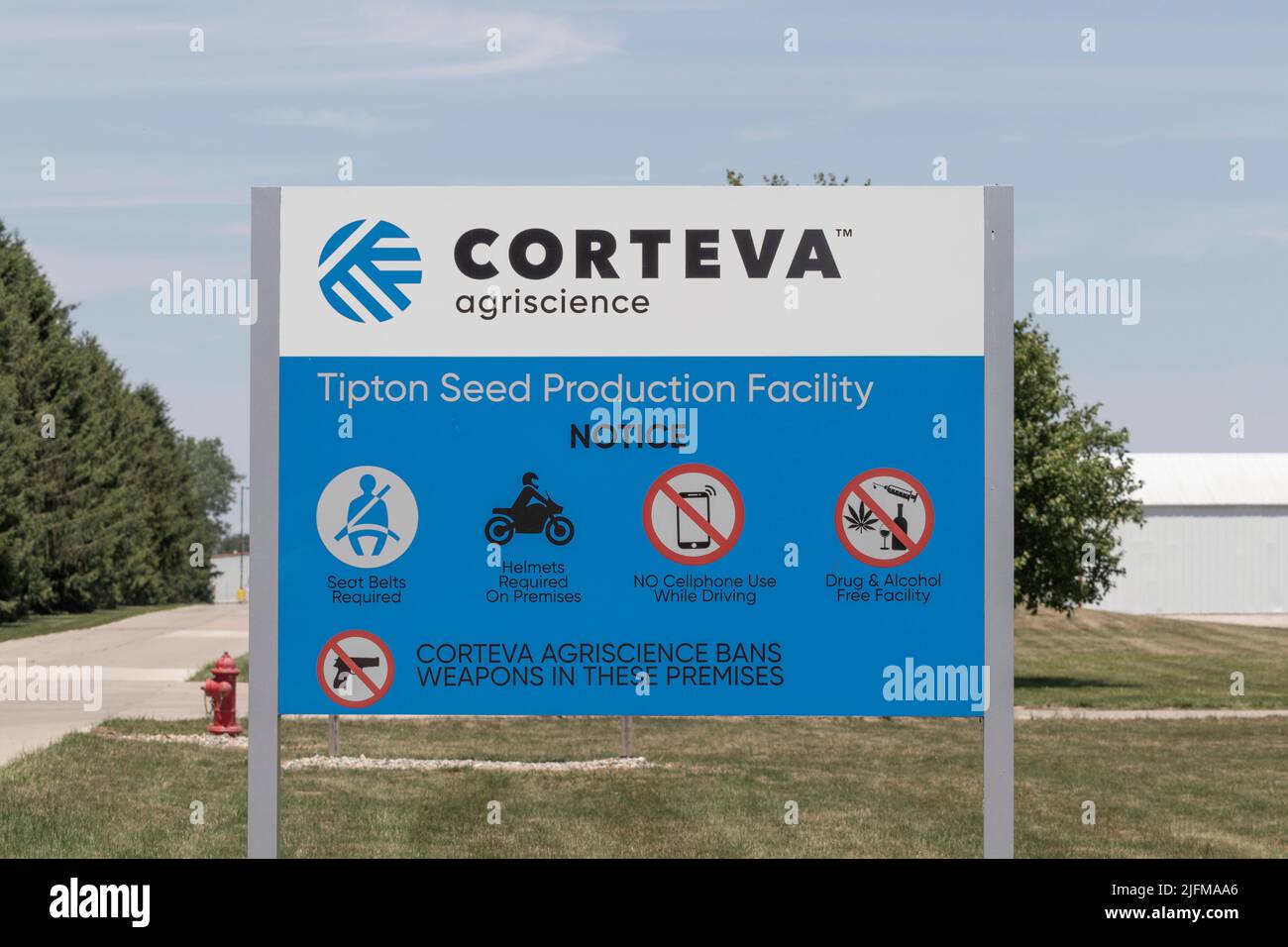 Tipton - Circa July 2022: Corteva Agriscience Seed production and ...