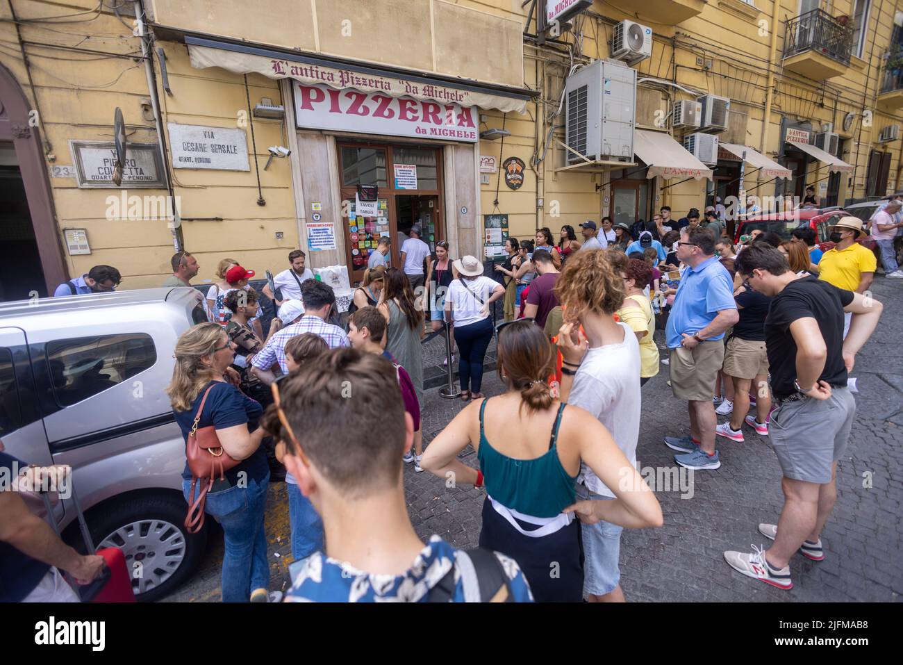 Da Michele pizza famous restaurant Stock Photo - Alamy