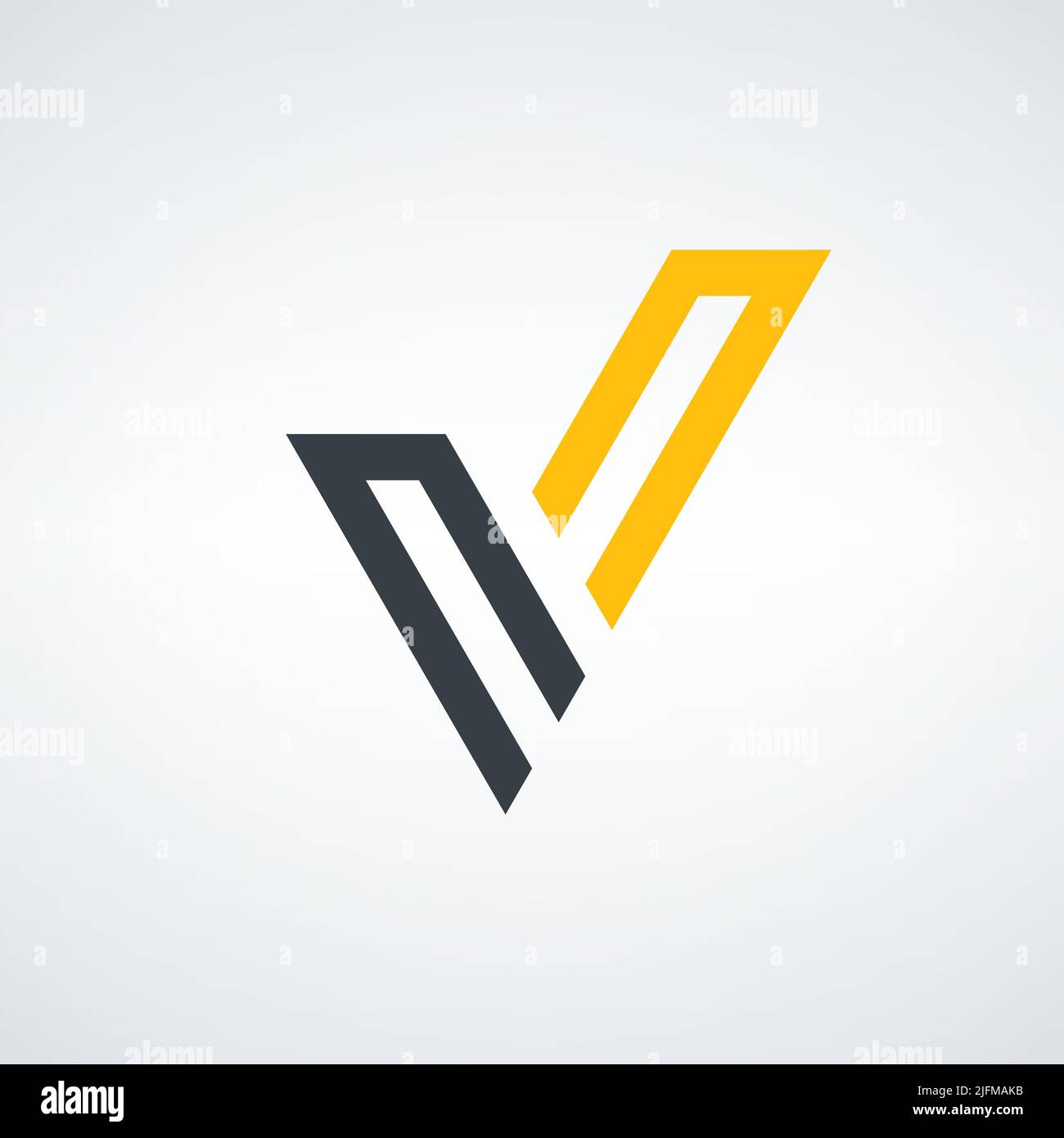 Letter V geometrical Logo design template. Corporate style. Stock ...