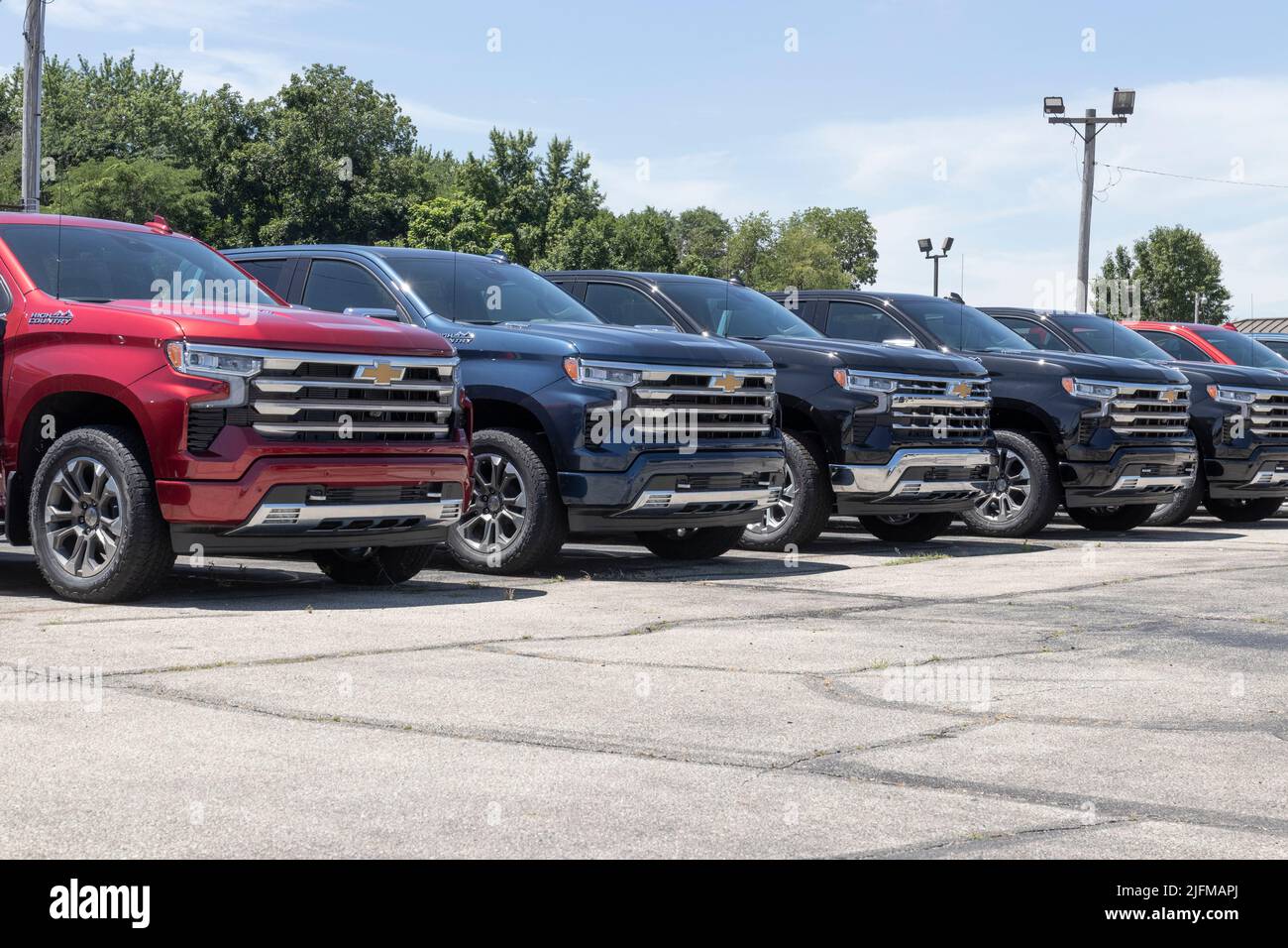 Tipton - Circa July 2022: Chevrolet Silverado display. Chevy offers the ...