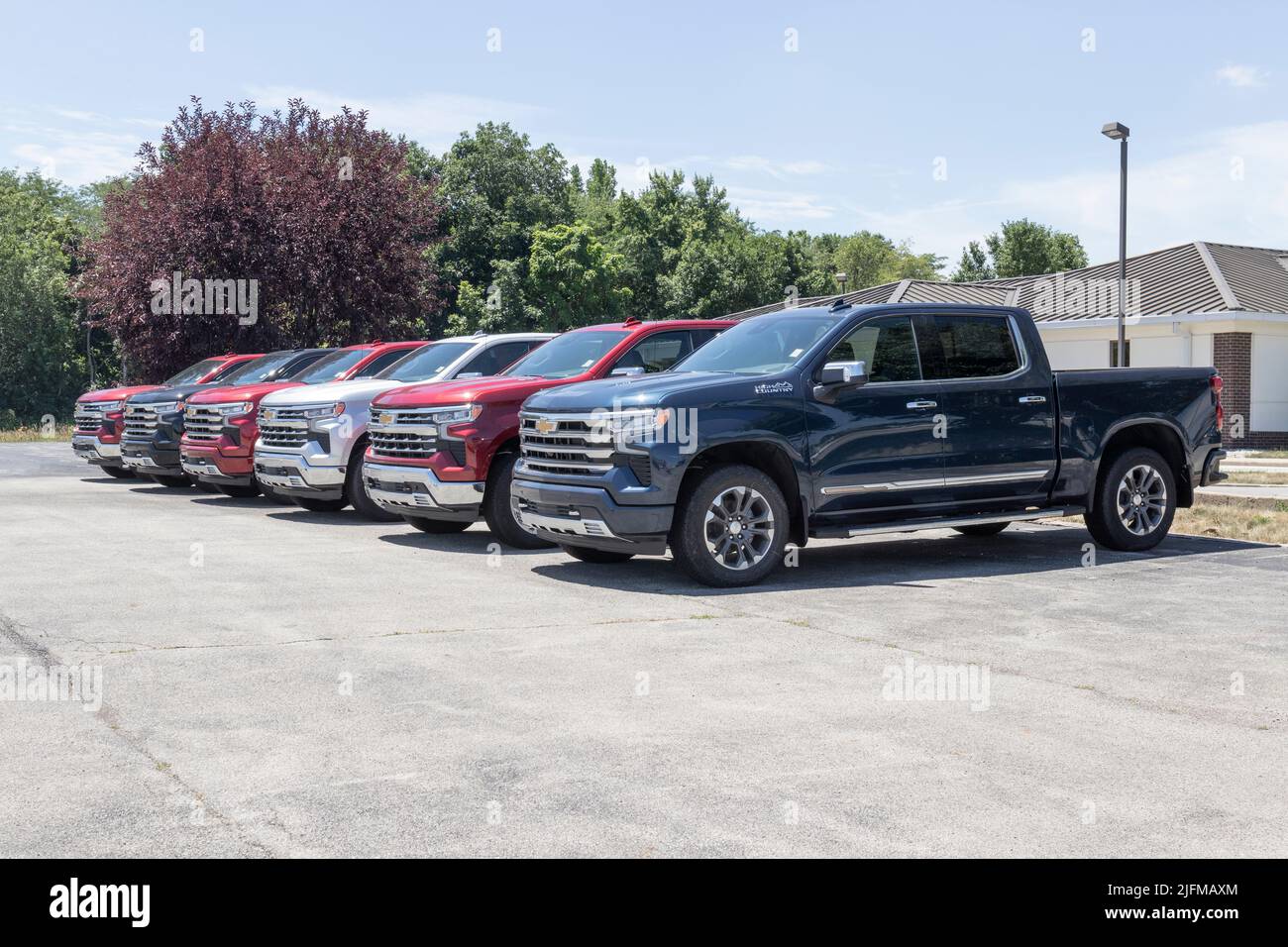 Tipton - Circa July 2022: Chevrolet Silverado display. Chevy offers the ...