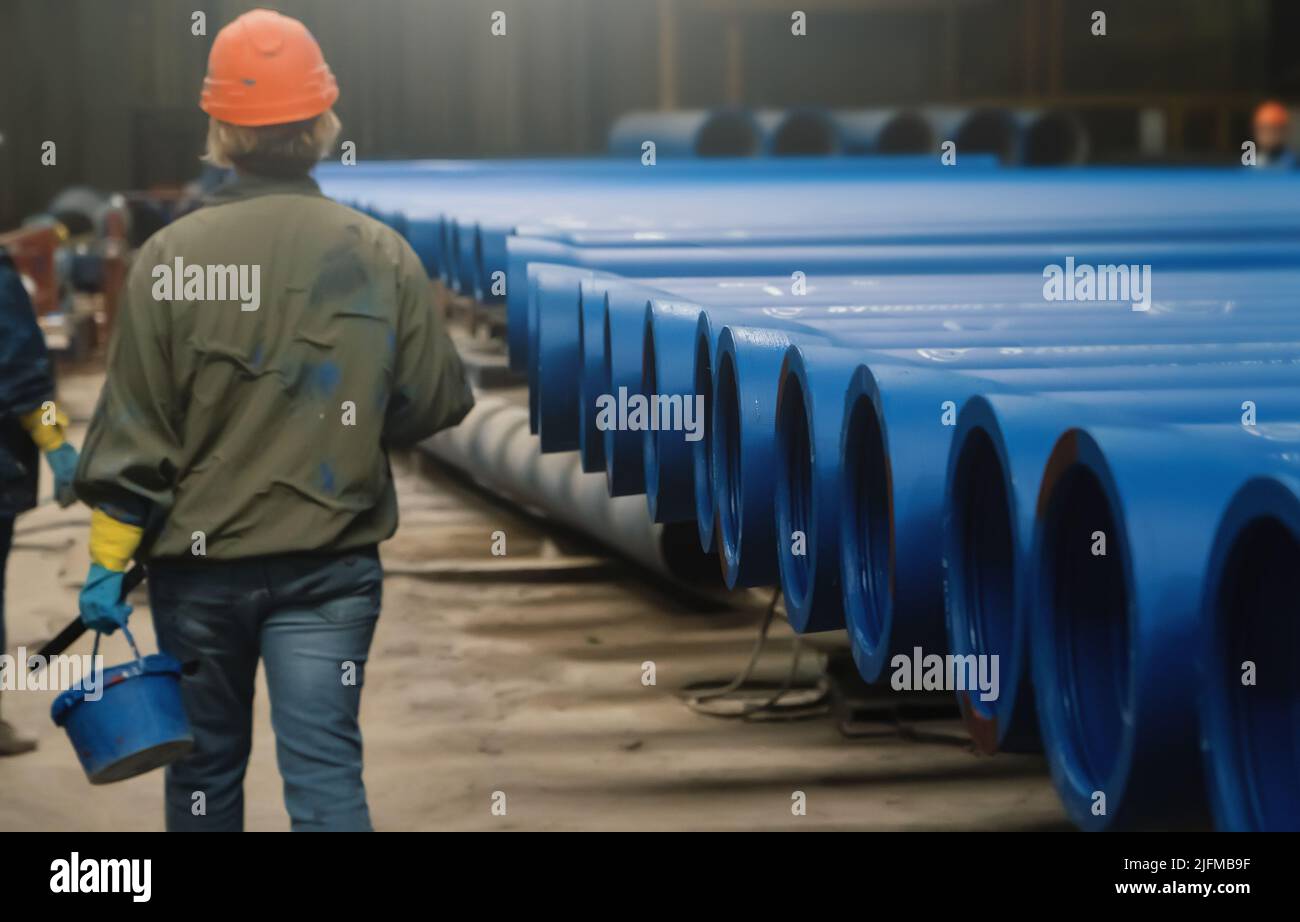 Plastic pipe work factory hi-res stock photography and images - Alamy